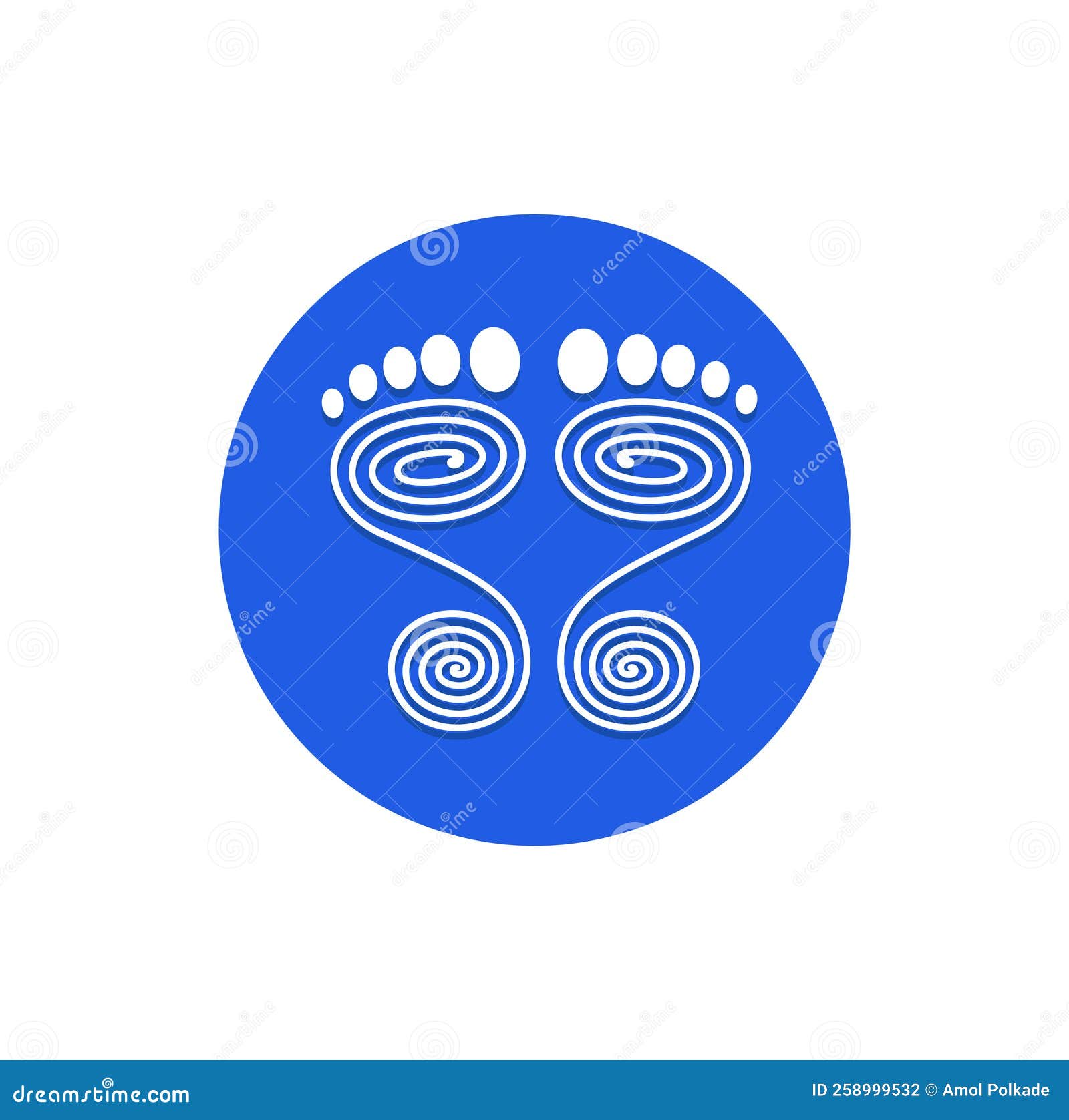 Blue Footprints Line Drawing Illustration. Blue Foots Stock Vector ...