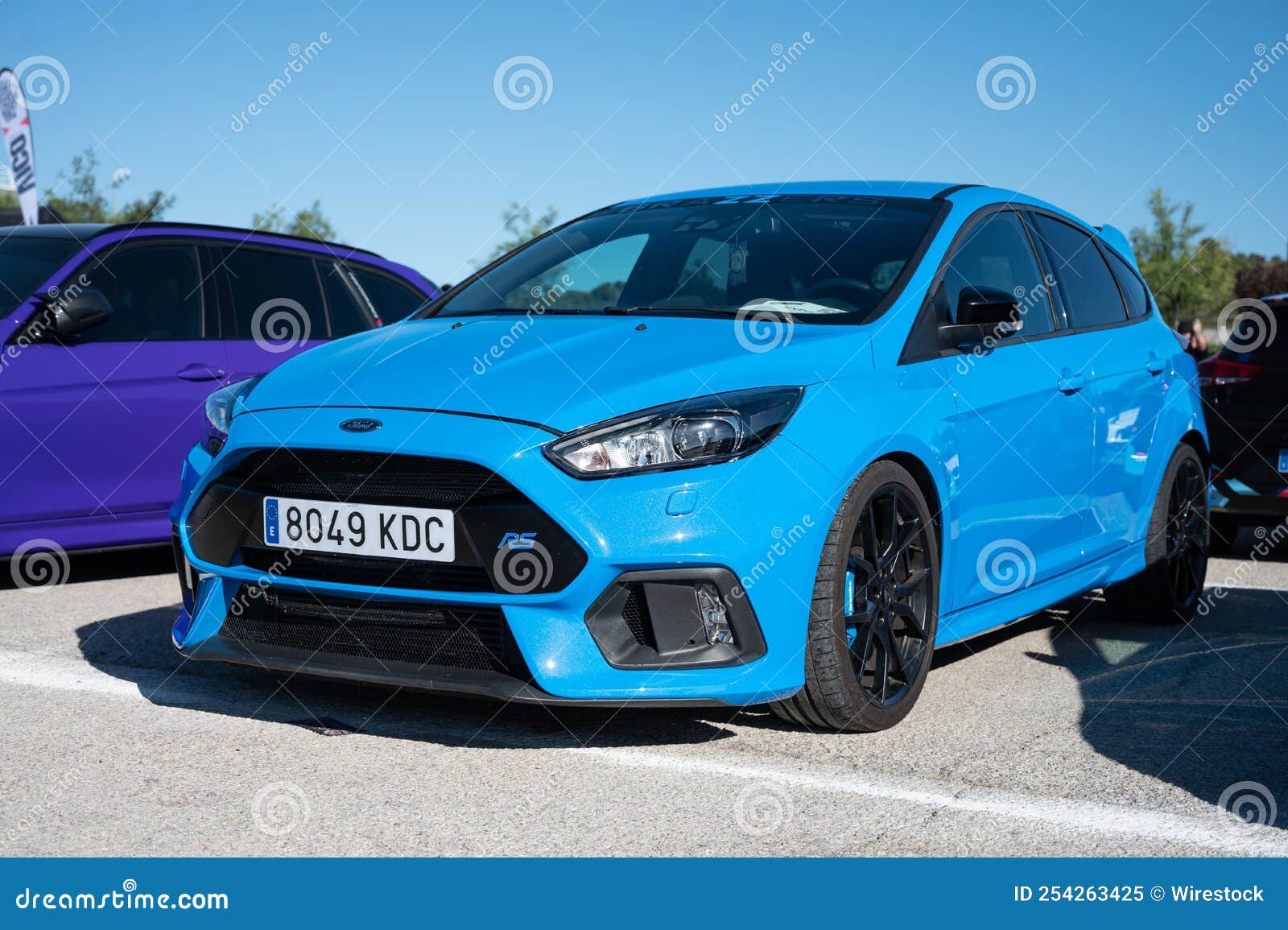 Blue Ford Focus Rs3 Parked on the Side of a Road Editorial Image ...