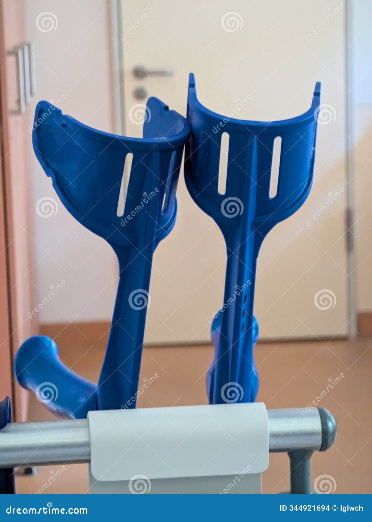 Blue Forearm-supported Based on the Bedside in a Hospital Stock Photo ...