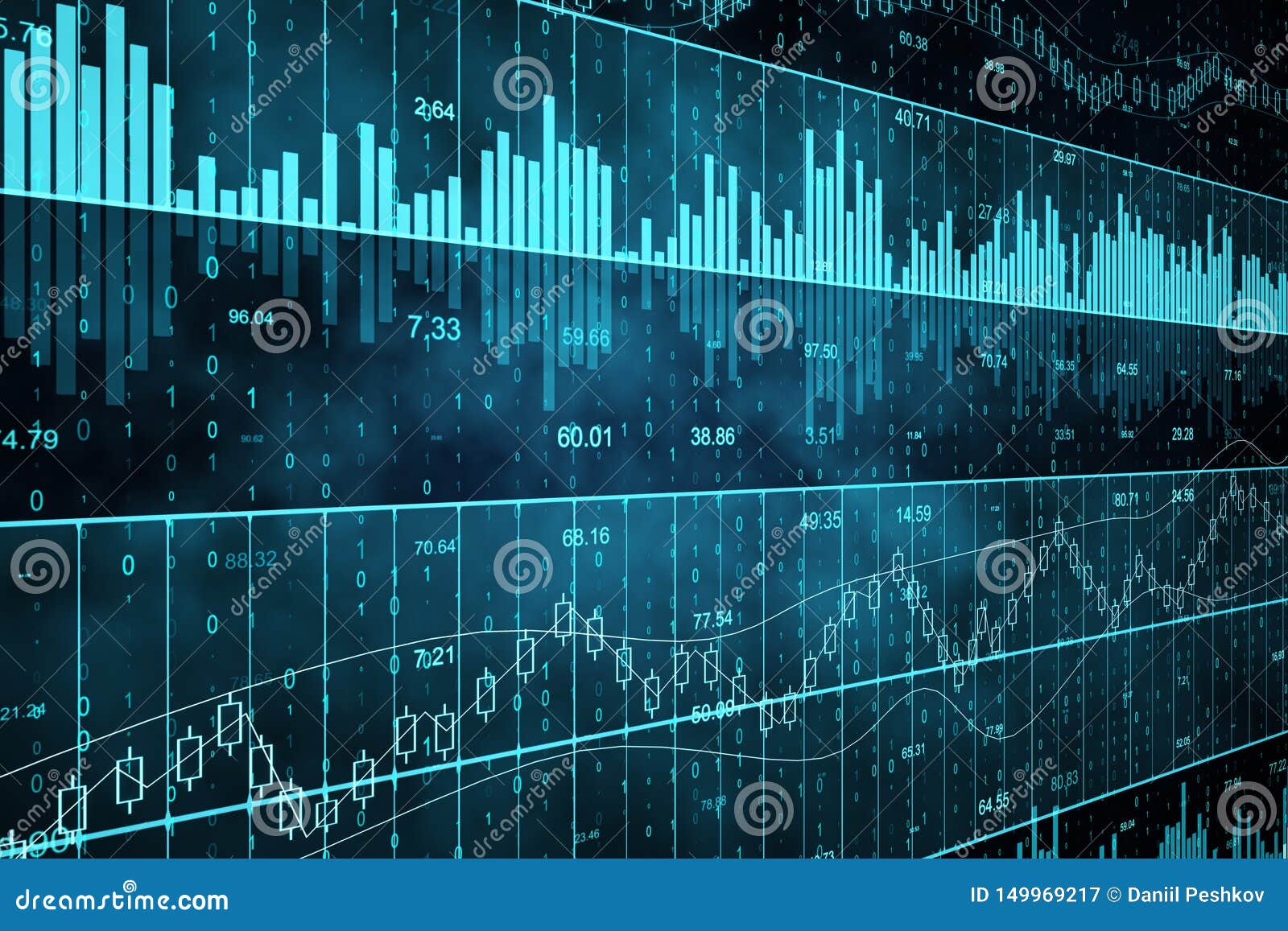 Blue forex chart stock illustration. Illustration of economy - 149969217