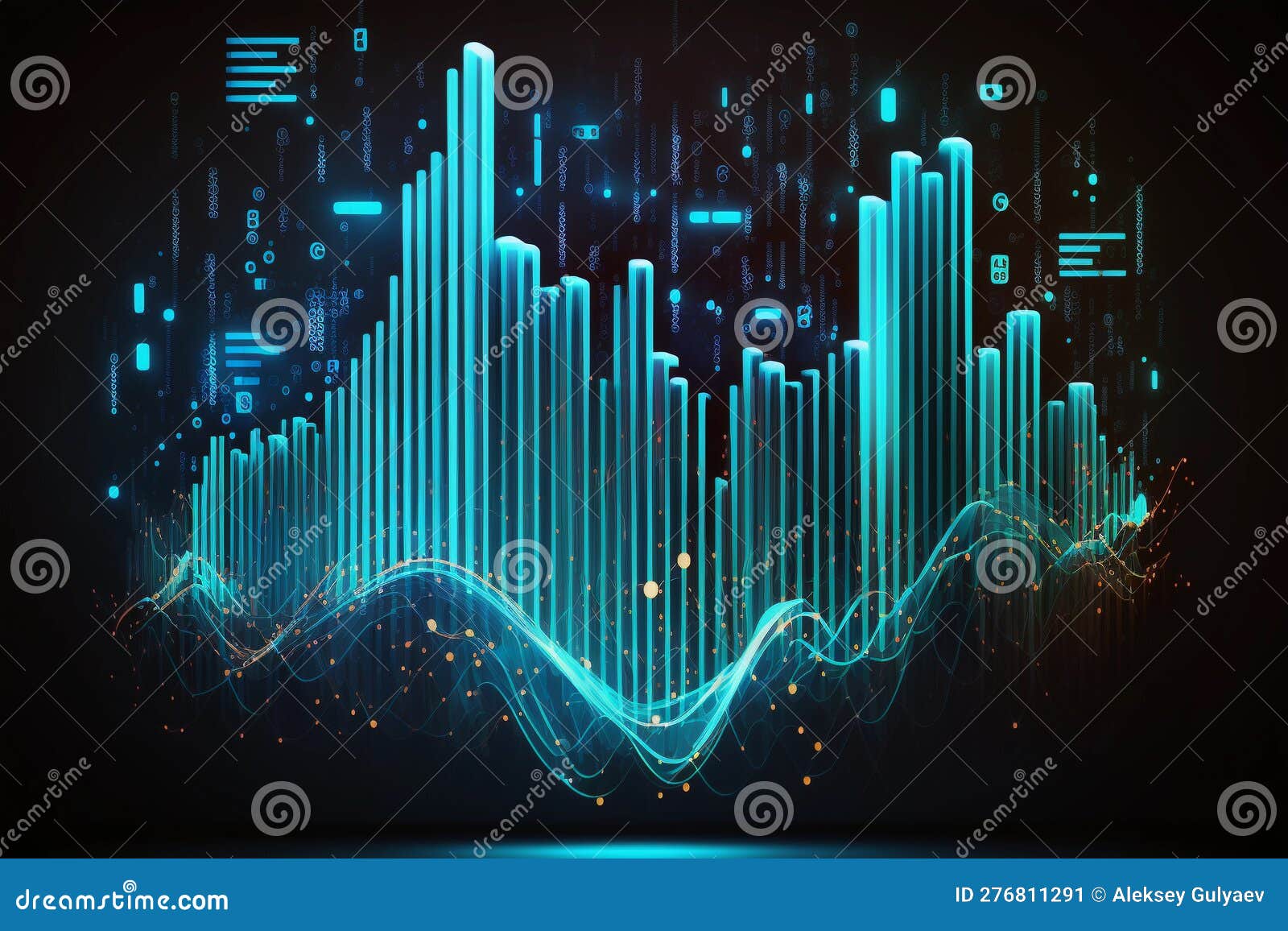 Blue Forward Perspective of the Space Beam, the Background of Science ...