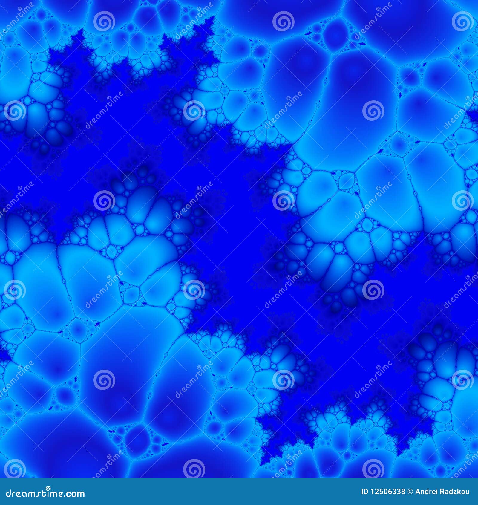 Blue fractal stock illustration. Illustration of render - 12506338