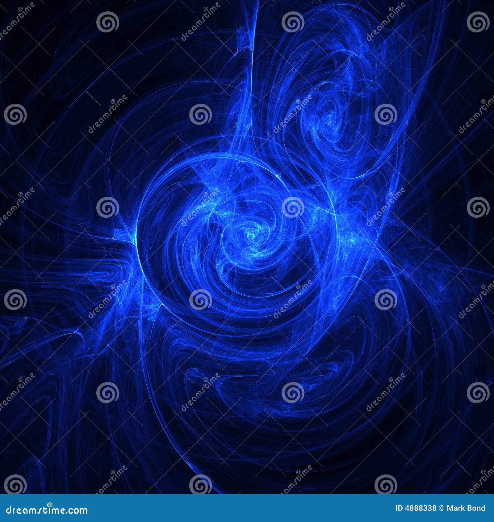 Blue Fractal stock illustration. Illustration of science - 4888338