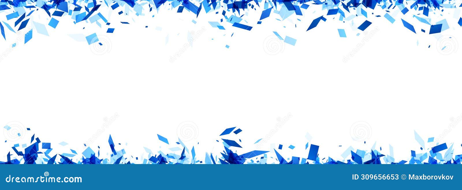 Blue Fragments Cascade stock vector. Illustration of background - 309656653