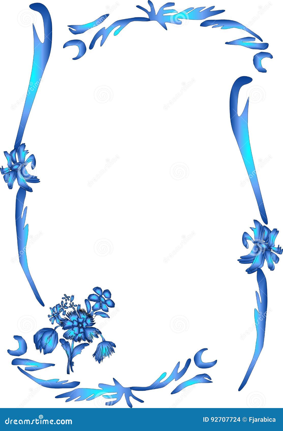 Blue frame stock illustration. Illustration of frame - 92707724