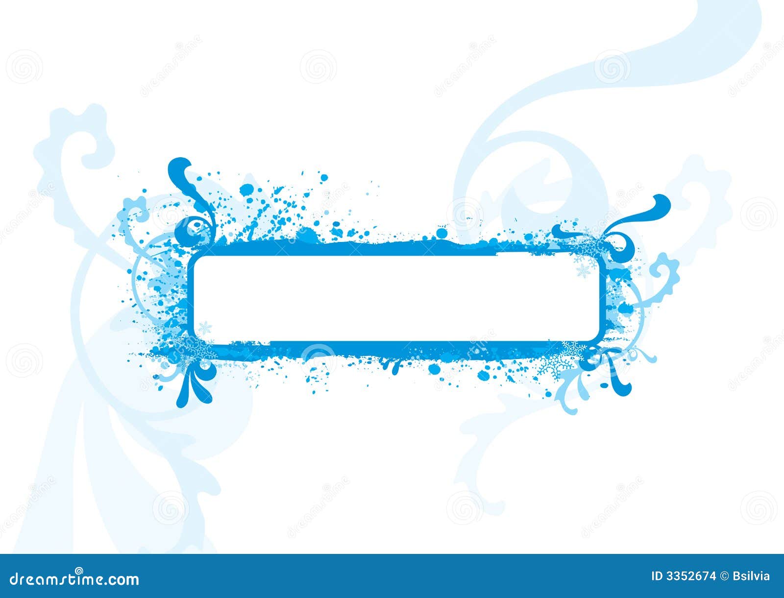 Blue frame, design element stock vector. Illustration of dotted - 3352674