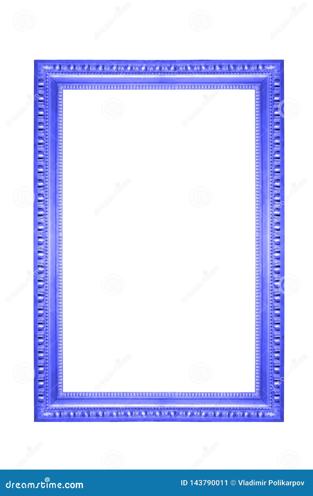 Beautiful Blue Frame Isolated on White Background Stock Image - Image ...