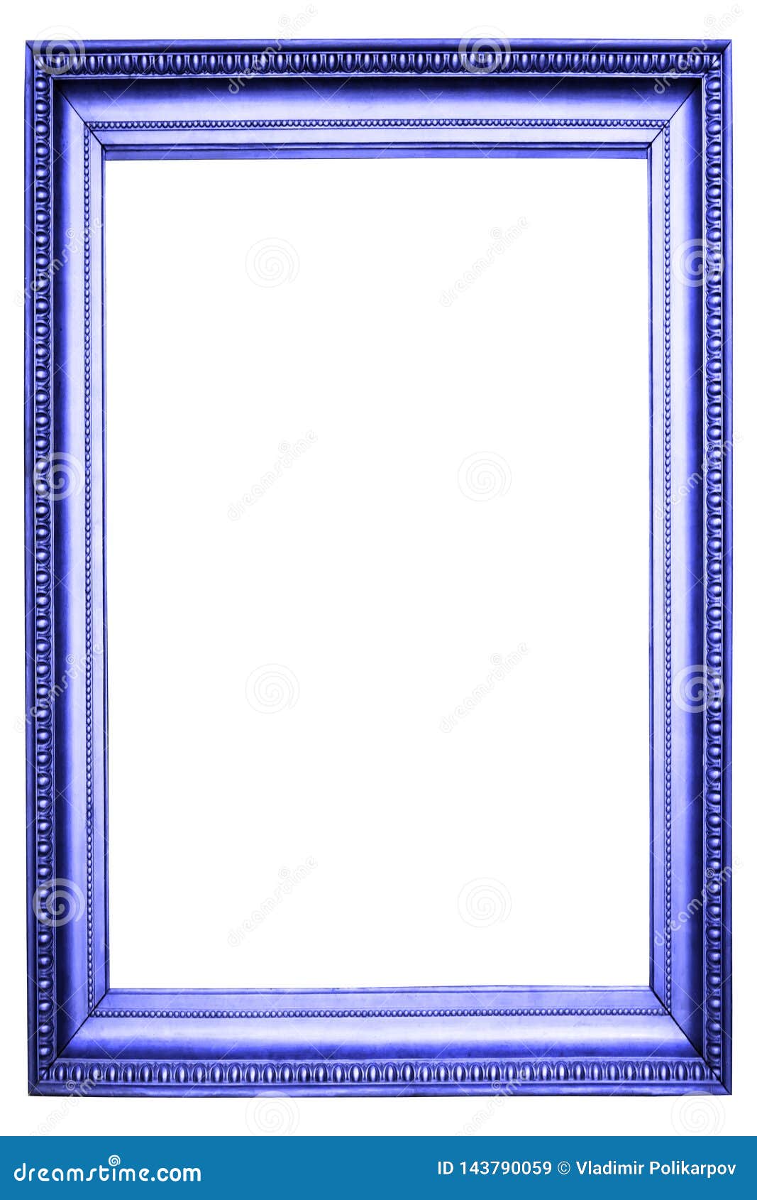 Beautiful Blue Frame Isolated on White Background Stock Image - Image ...