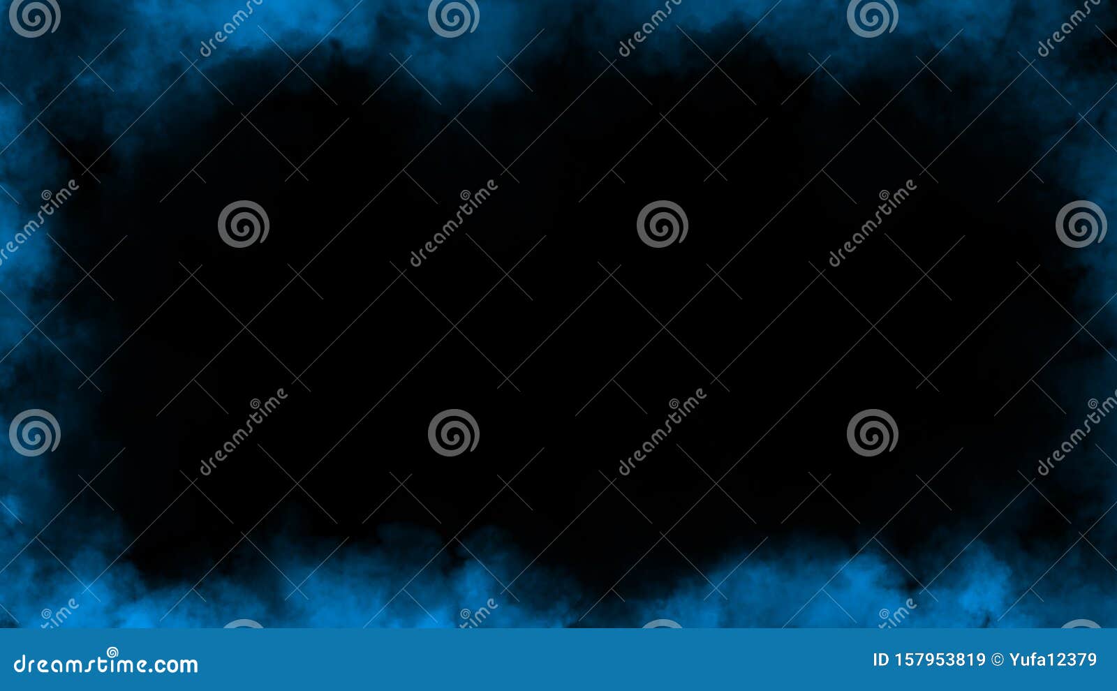 Blue Frame Smoke Misty Texture Effect for Film , Text or Space . Border ...