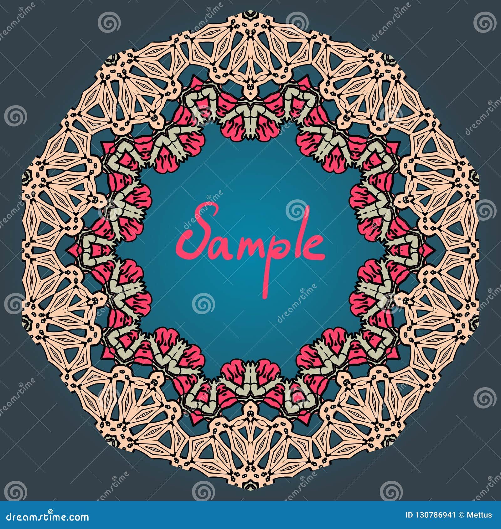 Frame for Text in the Indian Style. Stock Illustration - Illustration ...