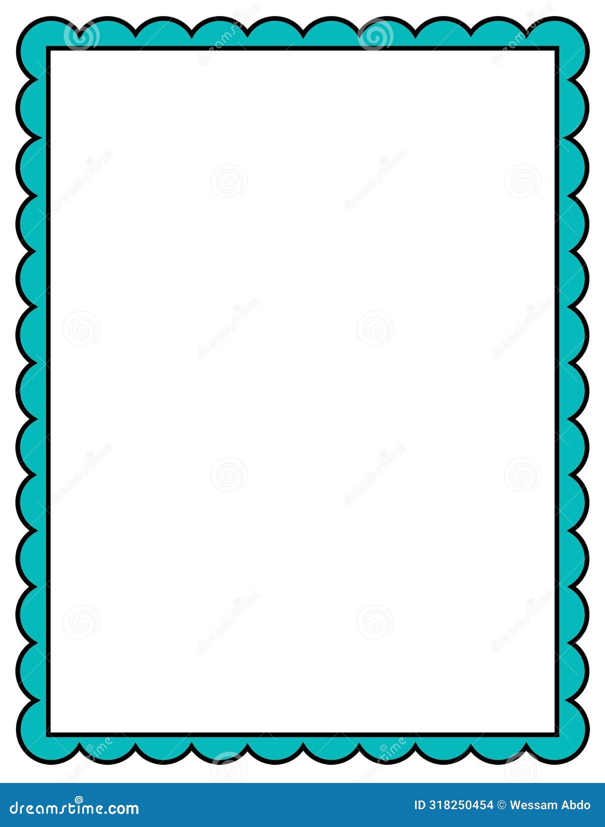 Blue Frame with Transparent Fill Stock Illustration - Illustration of ...