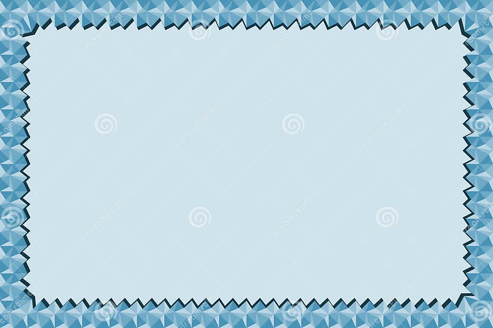 Blue Frame with Triangles, Ice Border with Copy Space, Vector Stock ...