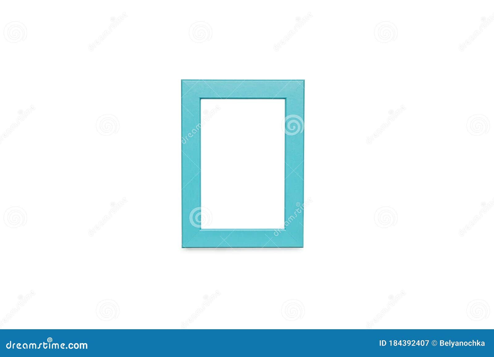Blue Frame on White Background. Empty Frame Stock Image - Image of ...