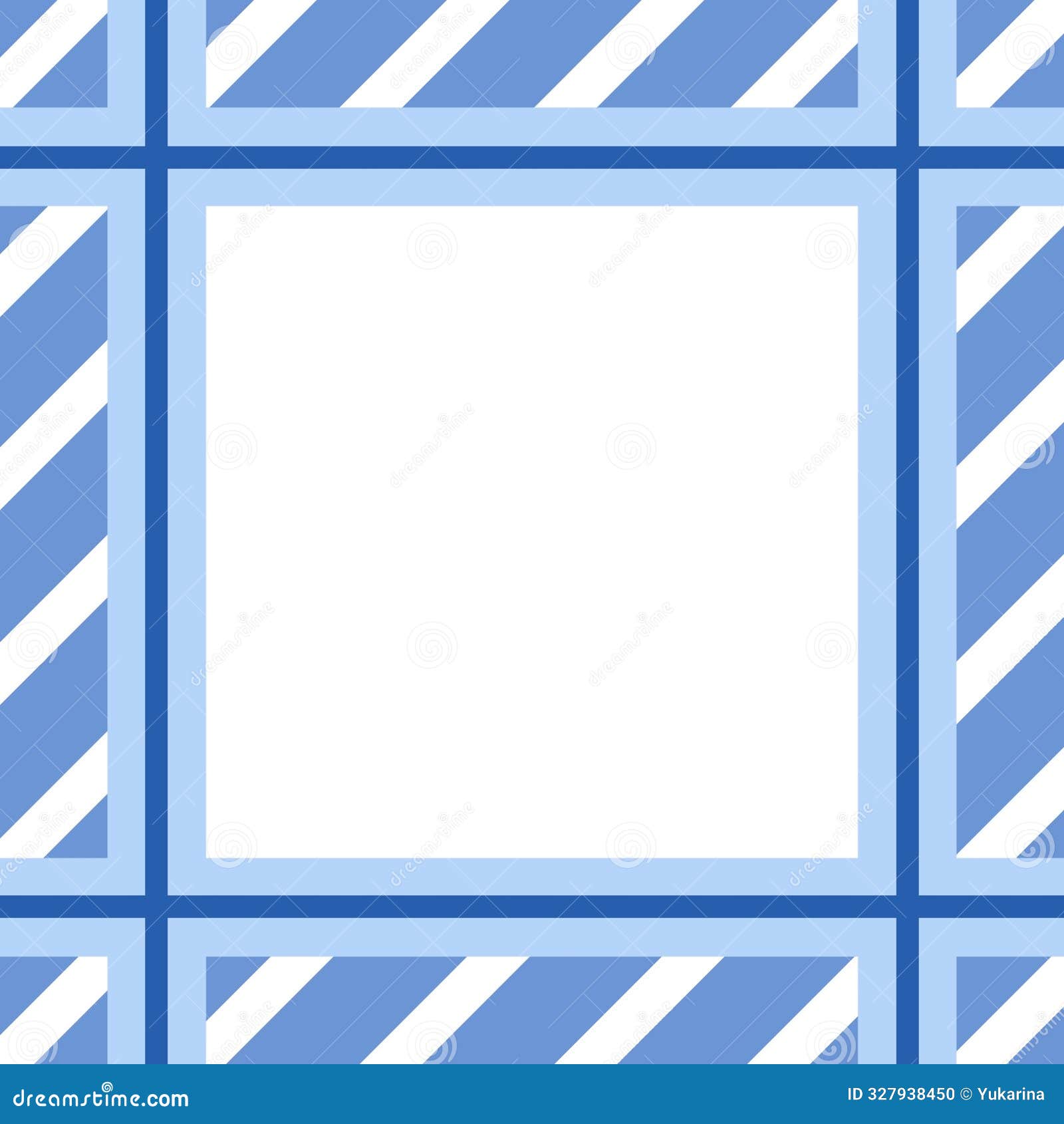 A Blue Frame with White Diagonal Stripes Stock Illustration ...