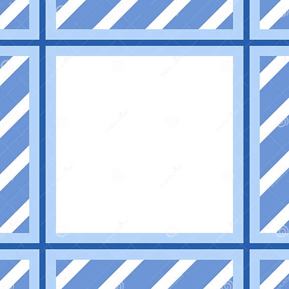 A Blue Frame with White Diagonal Stripes Stock Illustration ...