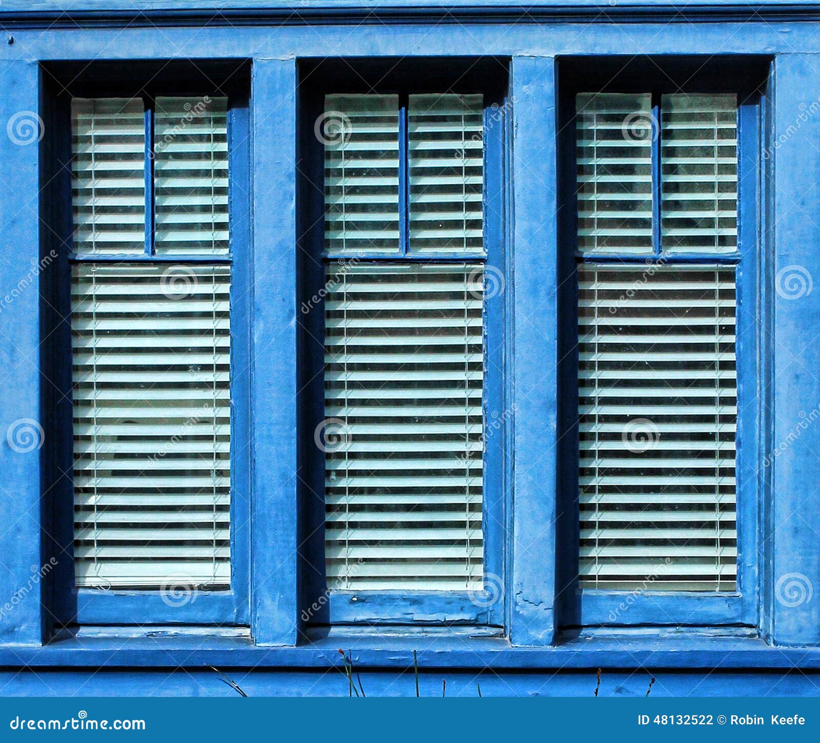 Blue Framed Window stock photo. Image of blue, home, wooden - 48132522