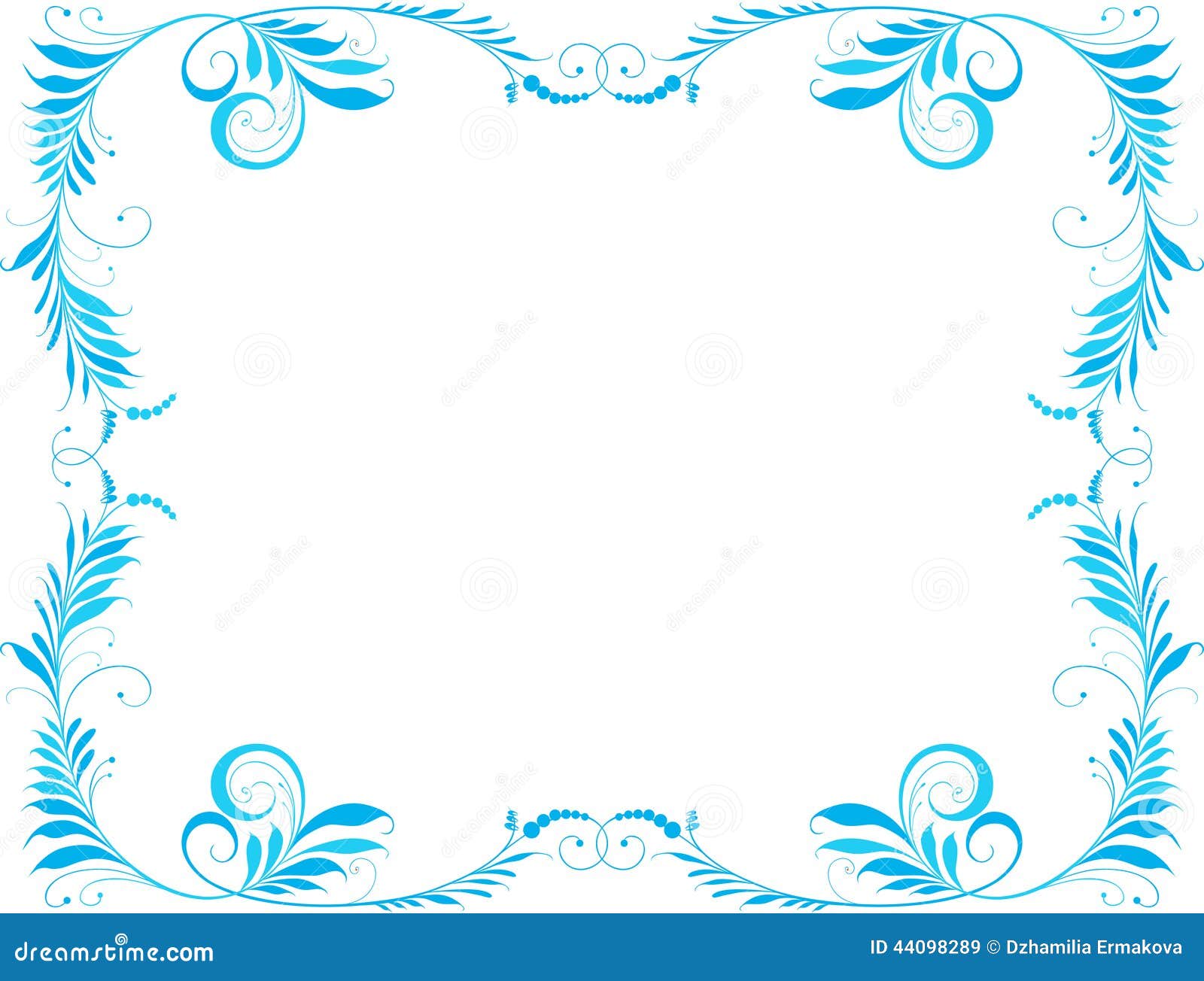 Blue framework stock vector. Illustration of frost, ornamental - 44098289