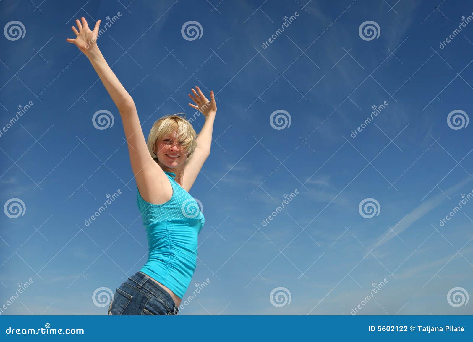 Blue freedom stock photo. Image of cheerful, beautiful - 5602122
