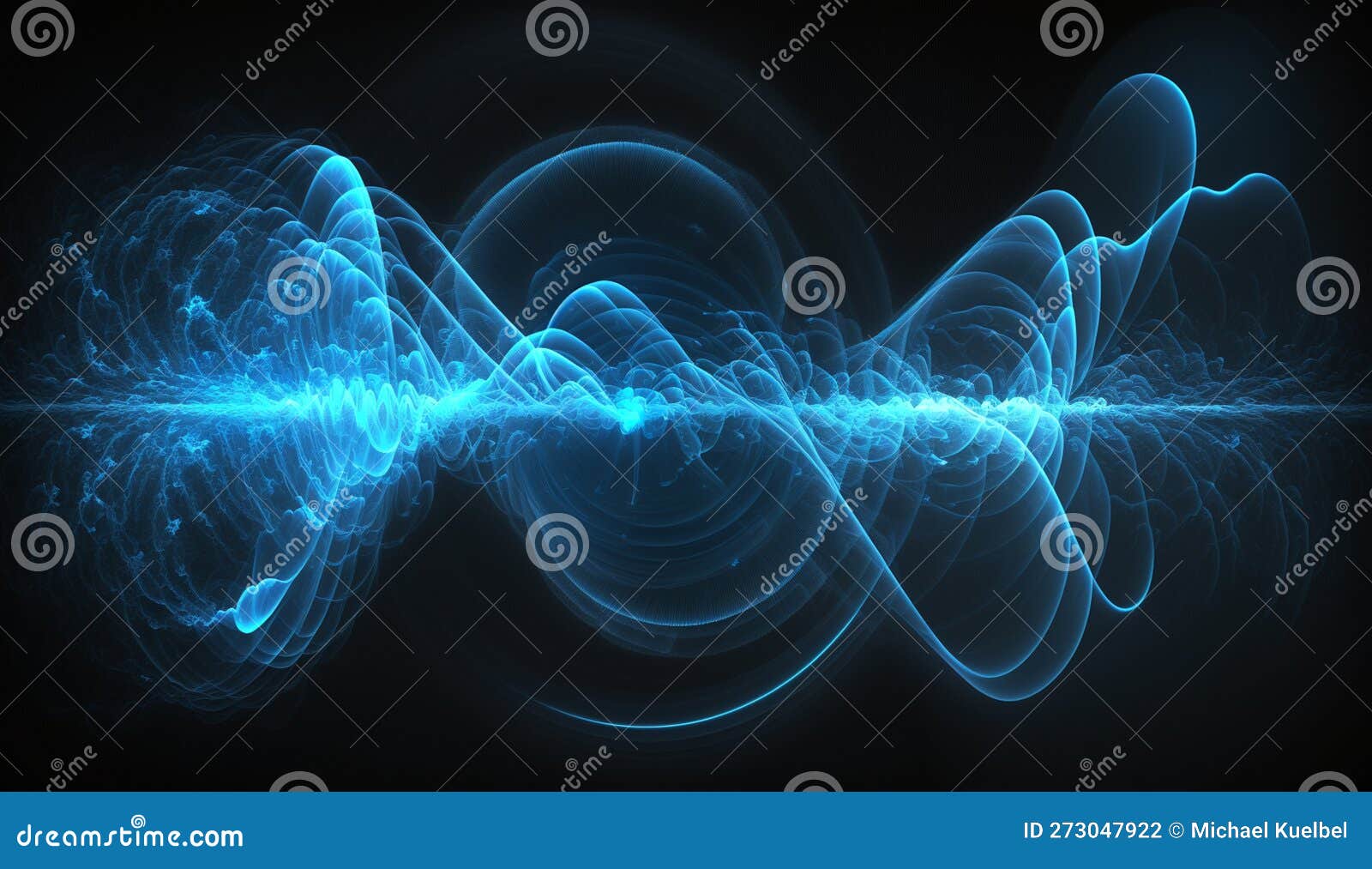 Blue Frequencies: an Abstract Exploration of Sound and Light Stock ...