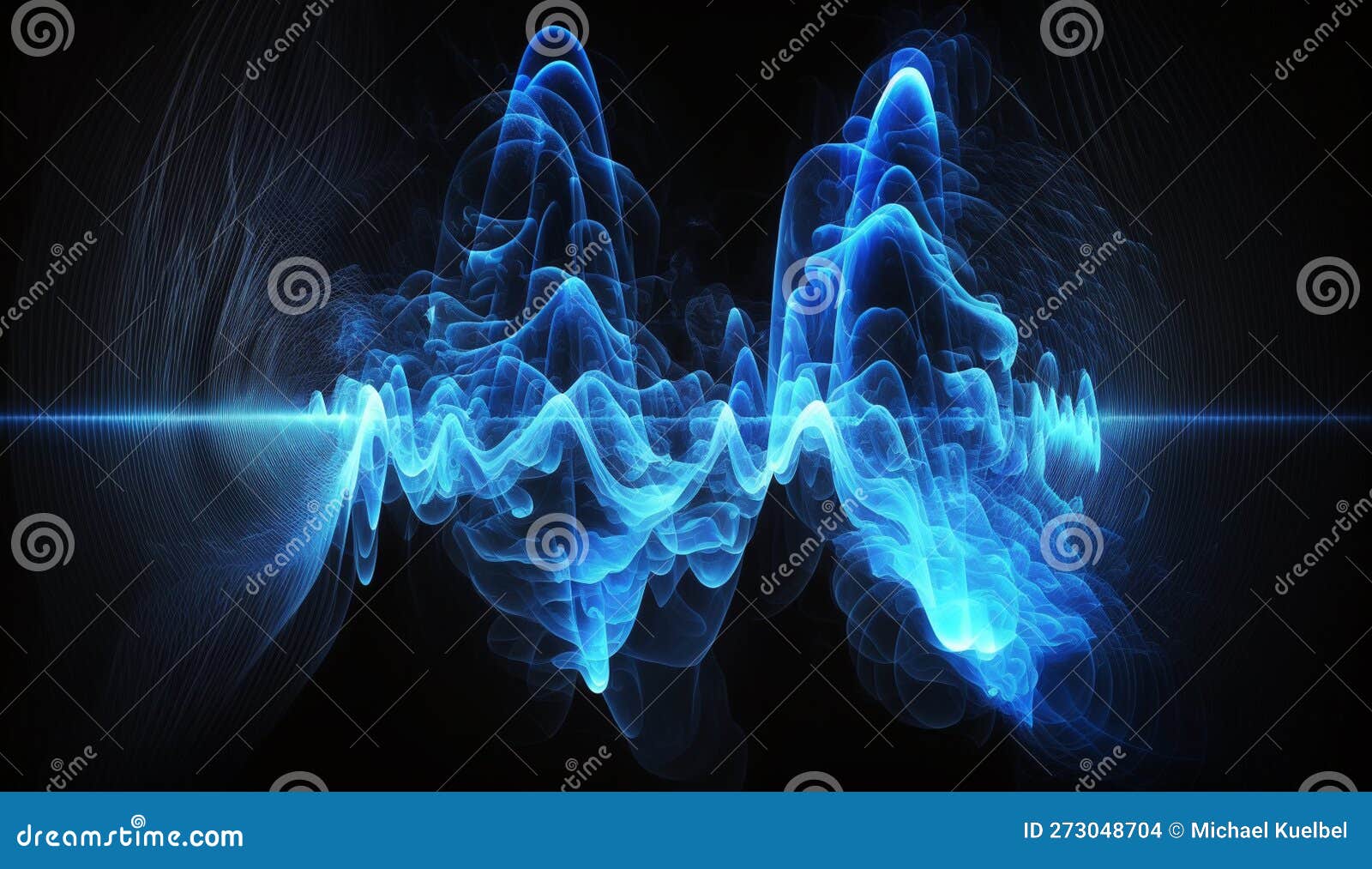 Blue Frequencies: an Abstract Exploration of Sound and Light Stock ...