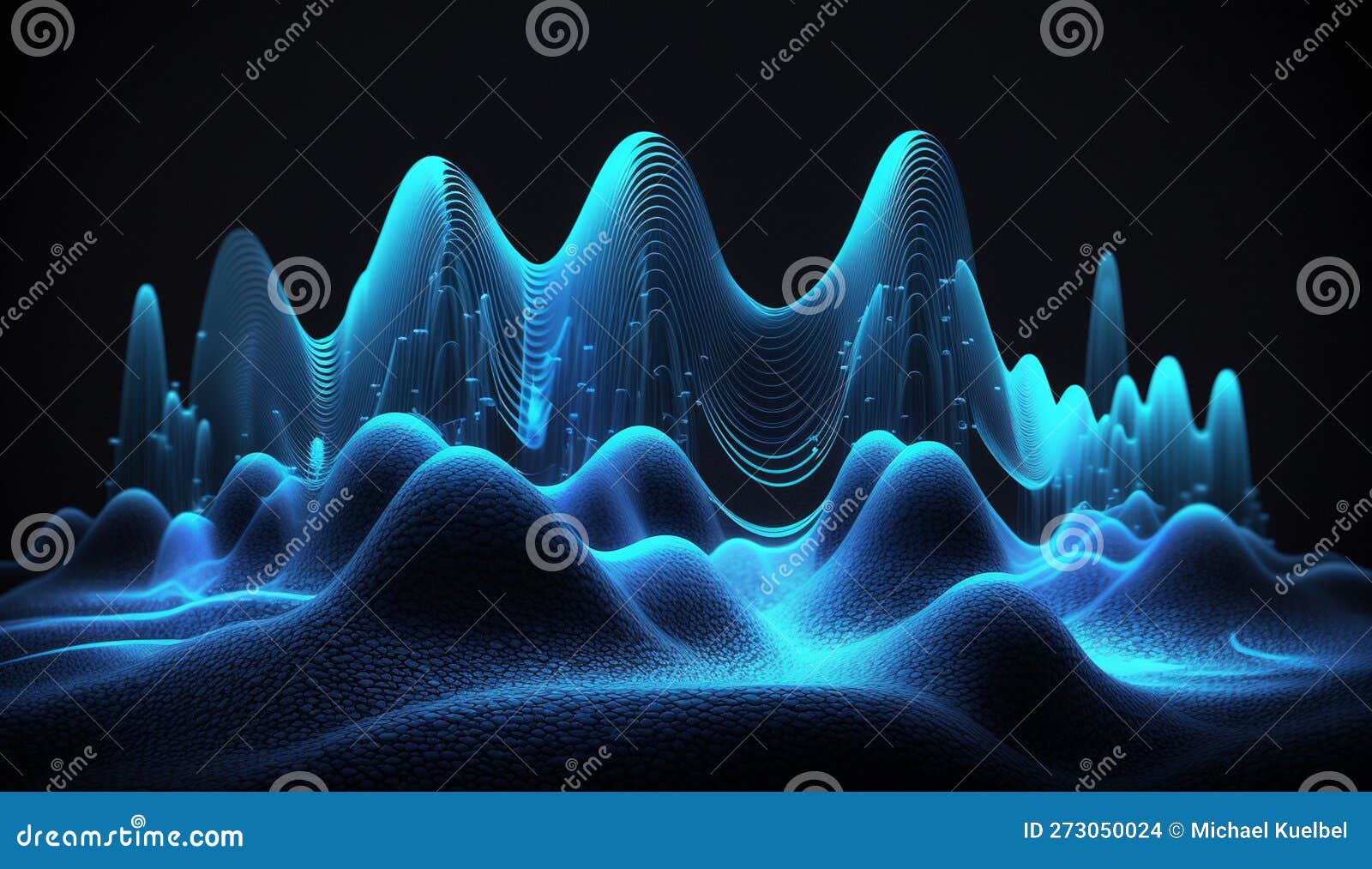 Blue Frequencies: an Abstract Exploration of Sound and Light Stock ...