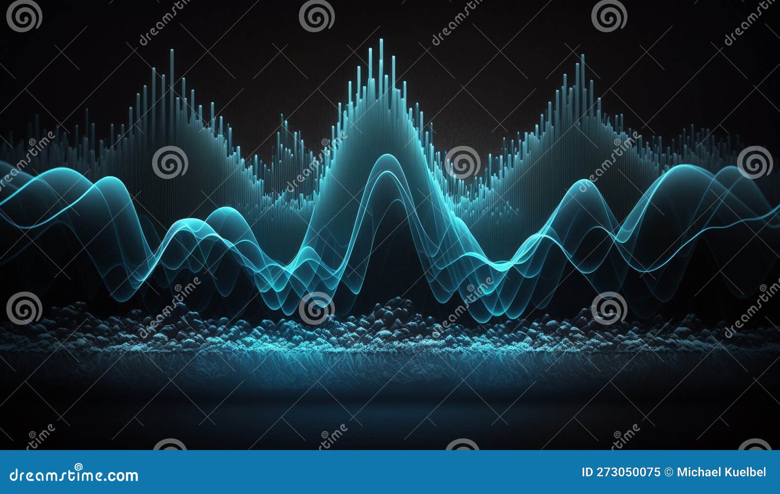 Blue Frequencies: an Abstract Exploration of Sound and Light Stock ...