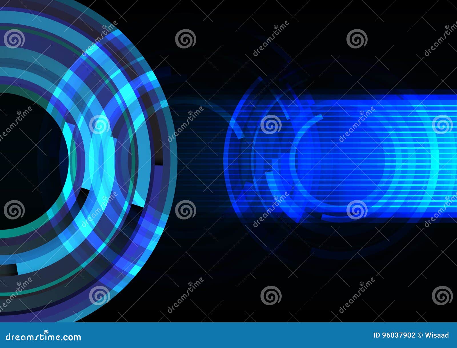 Blue Frequency Wave with Line Abstract Background Stock Vector ...