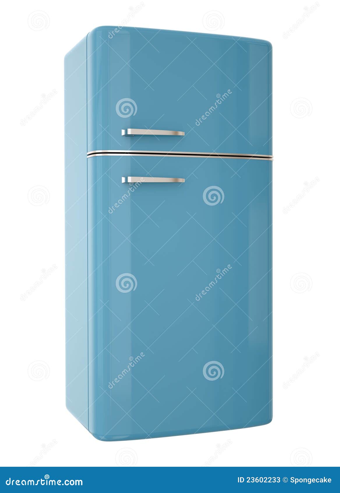 Blue fridge stock illustration. Illustration of equipment - 23602233