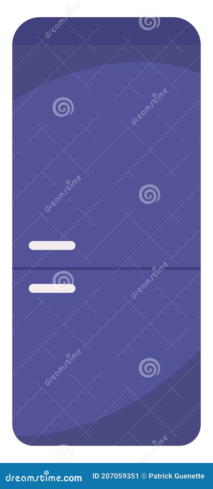 Blue Fridge, Illustration, Vector Stock Vector - Illustration of ...