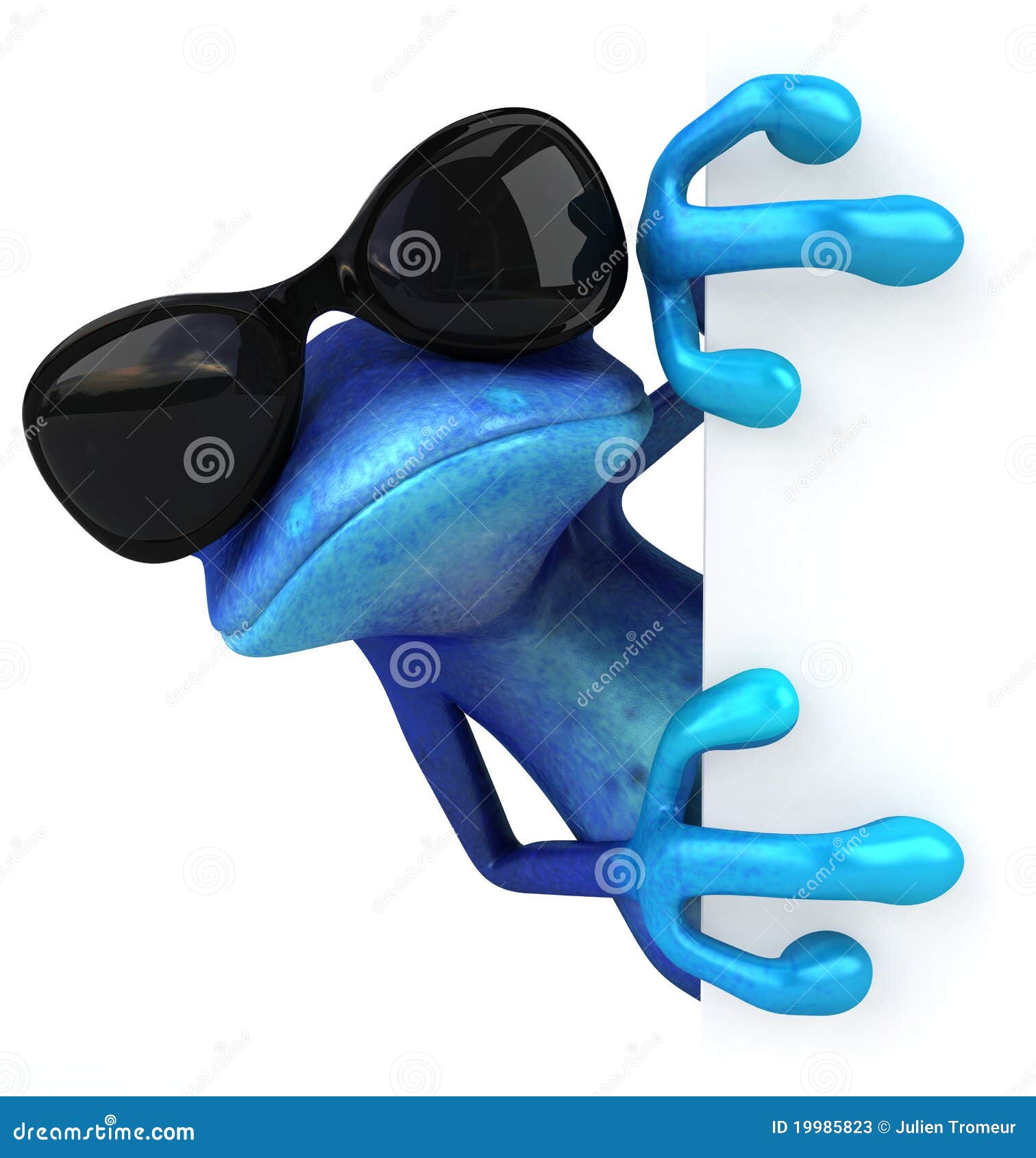 Blue frog stock illustration. Illustration of jump, amazonian - 19985823