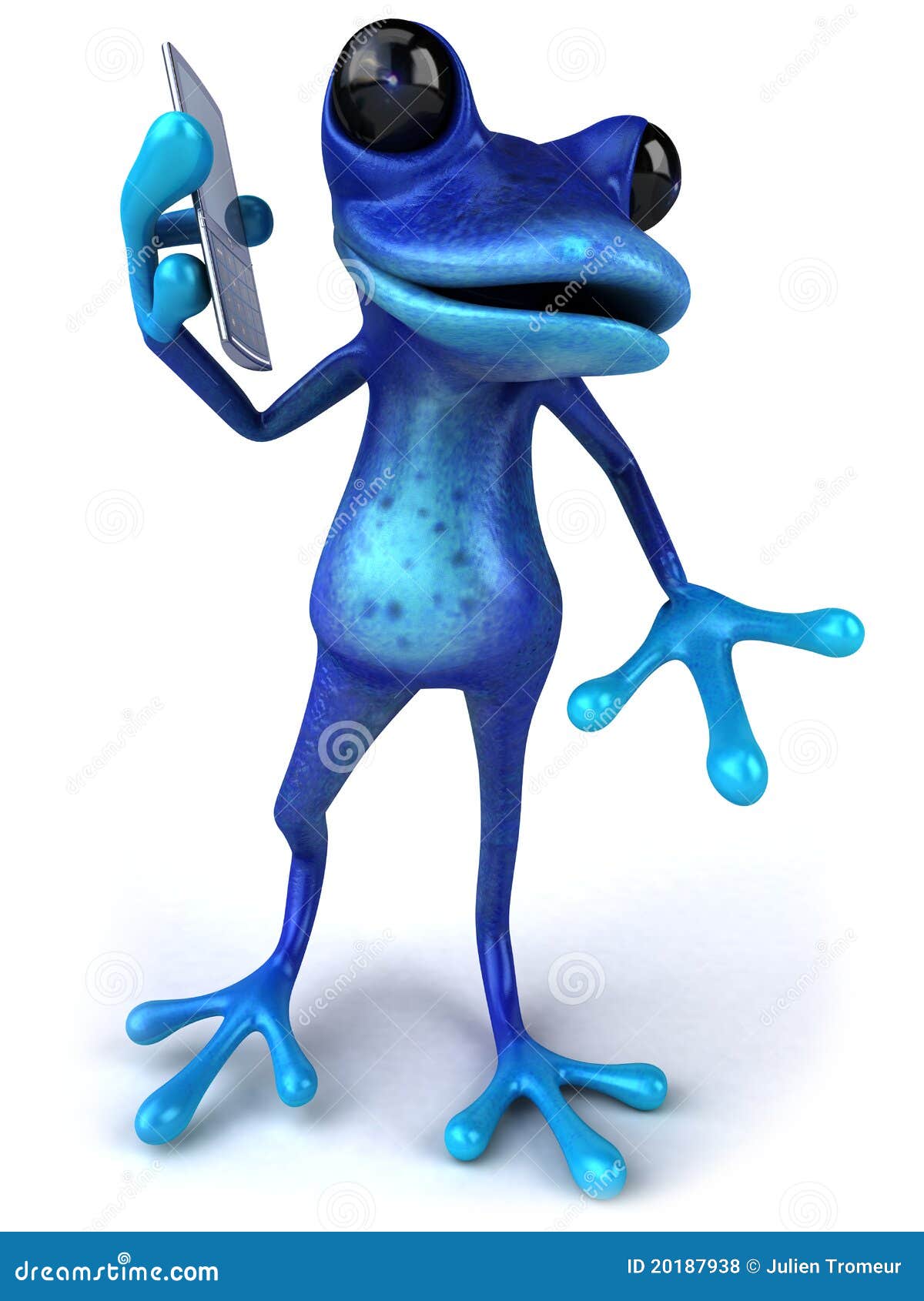 Blue frog stock illustration. Illustration of amphibian - 20187938