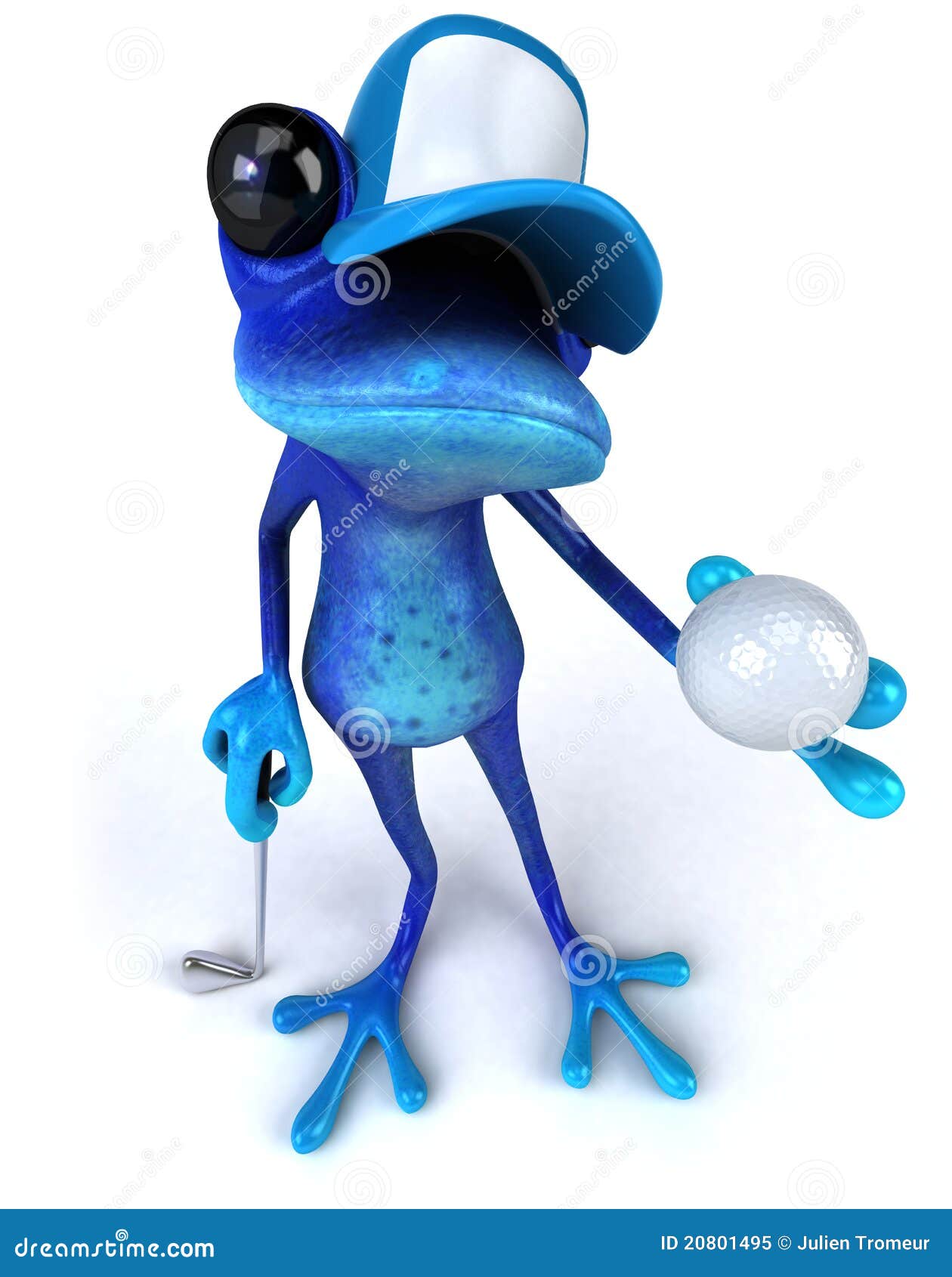 Blue frog stock illustration. Illustration of slimy, sticky - 20801495