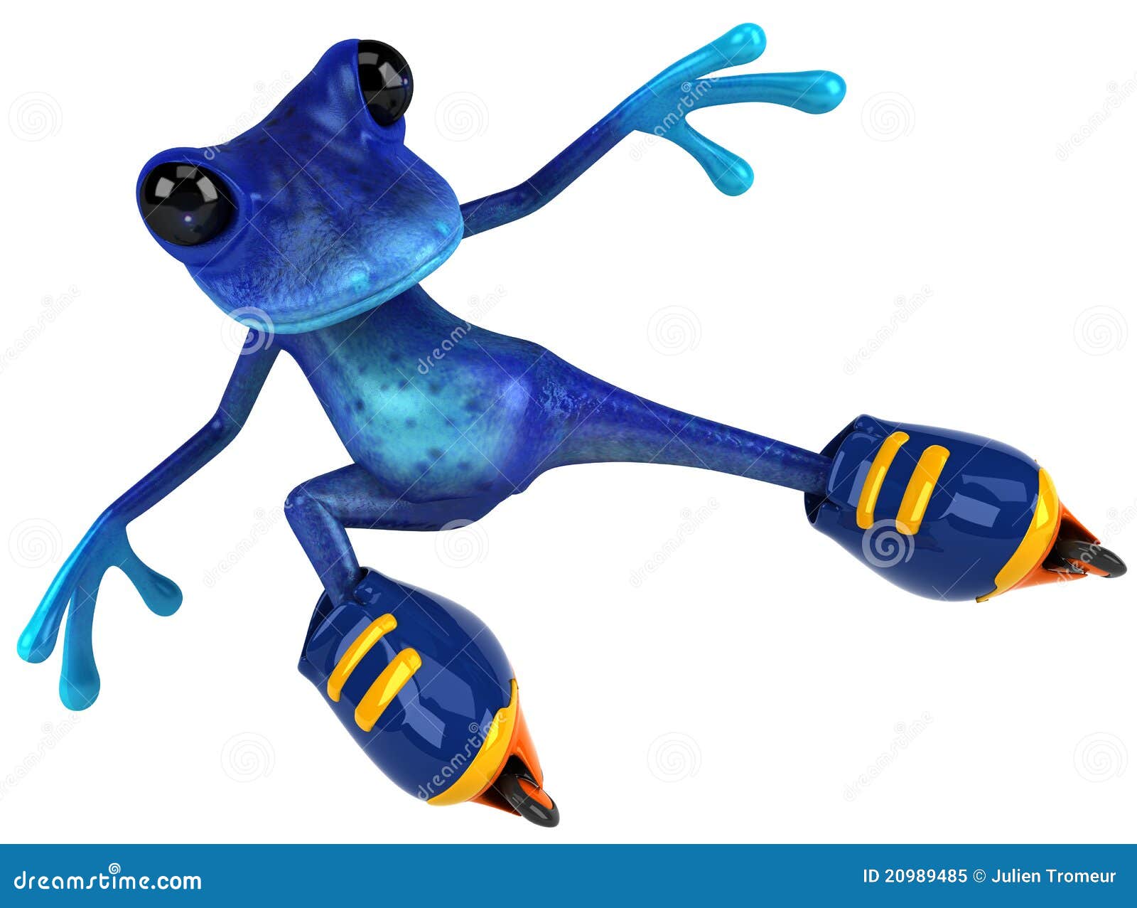 Blue frog stock illustration. Illustration of amphibian - 20989485