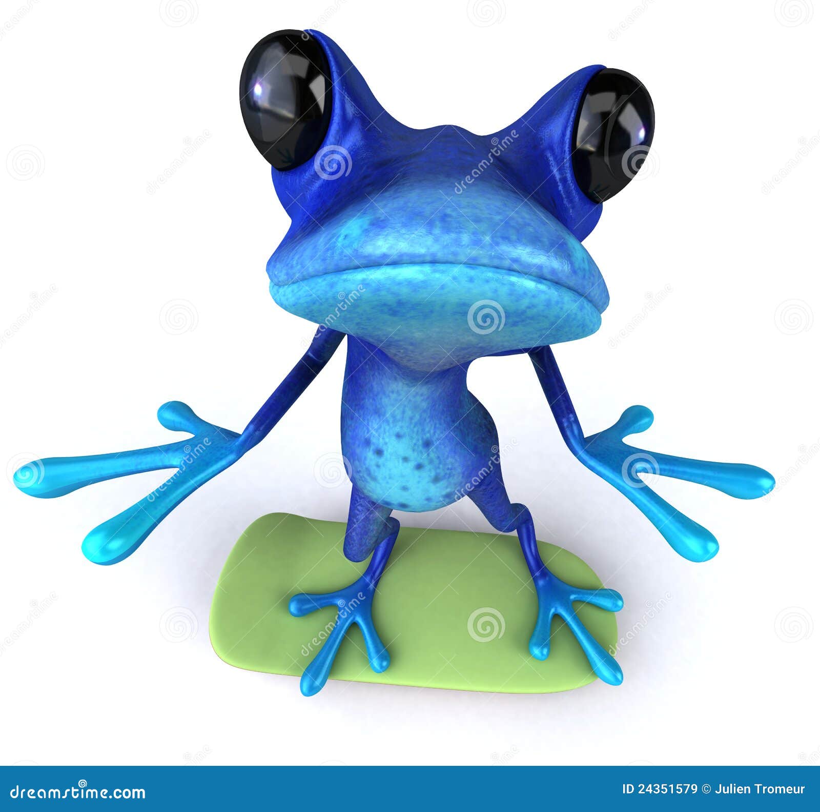 Blue frog stock illustration. Illustration of tropics - 24351579