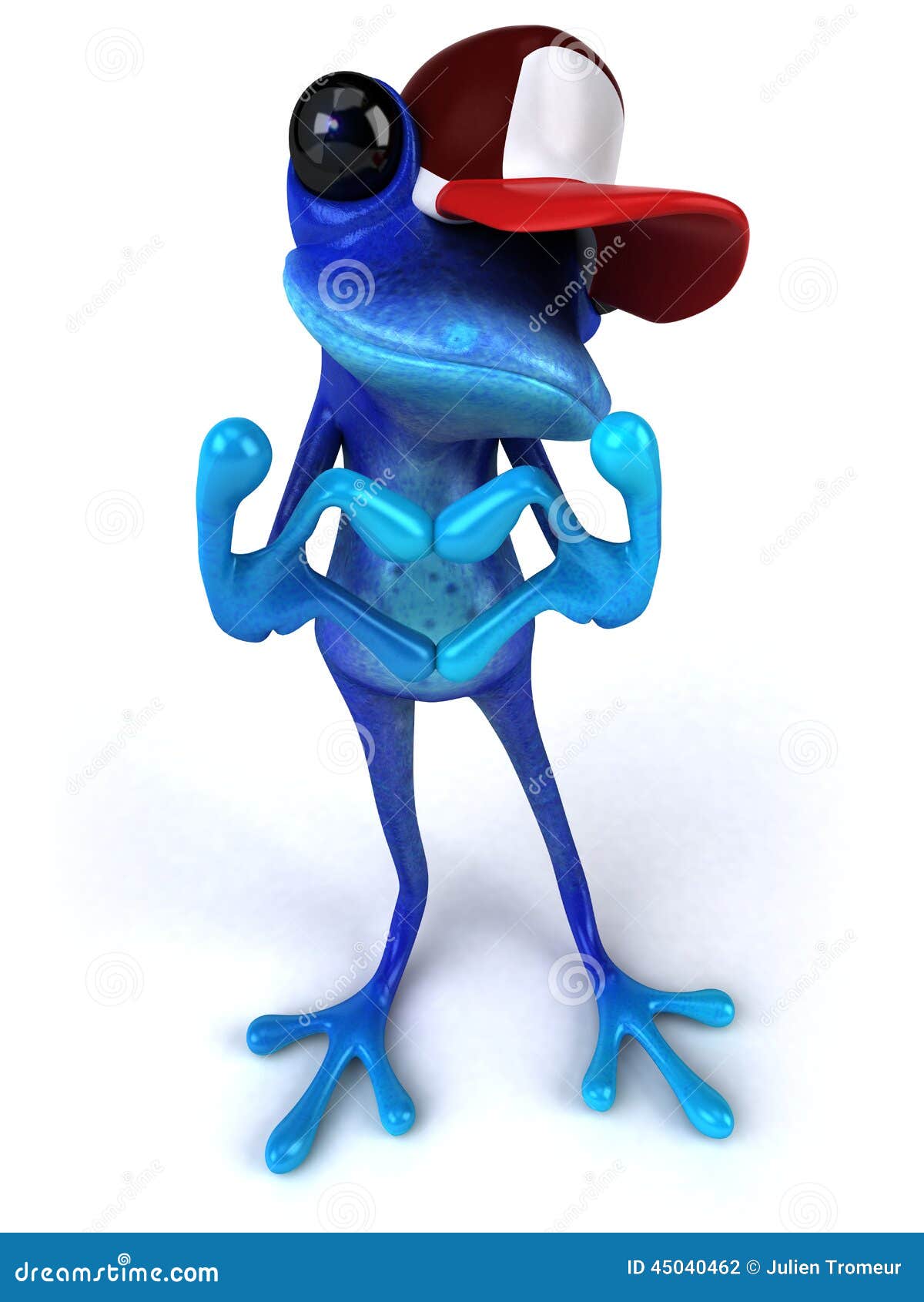 Blue Frog. Exotic Amphibia. Colorful Rainforest Animal Stock Image ...