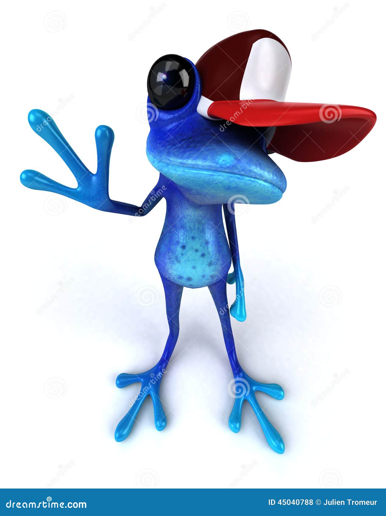 Blue frog stock illustration. Illustration of toad, wildlife - 45040788