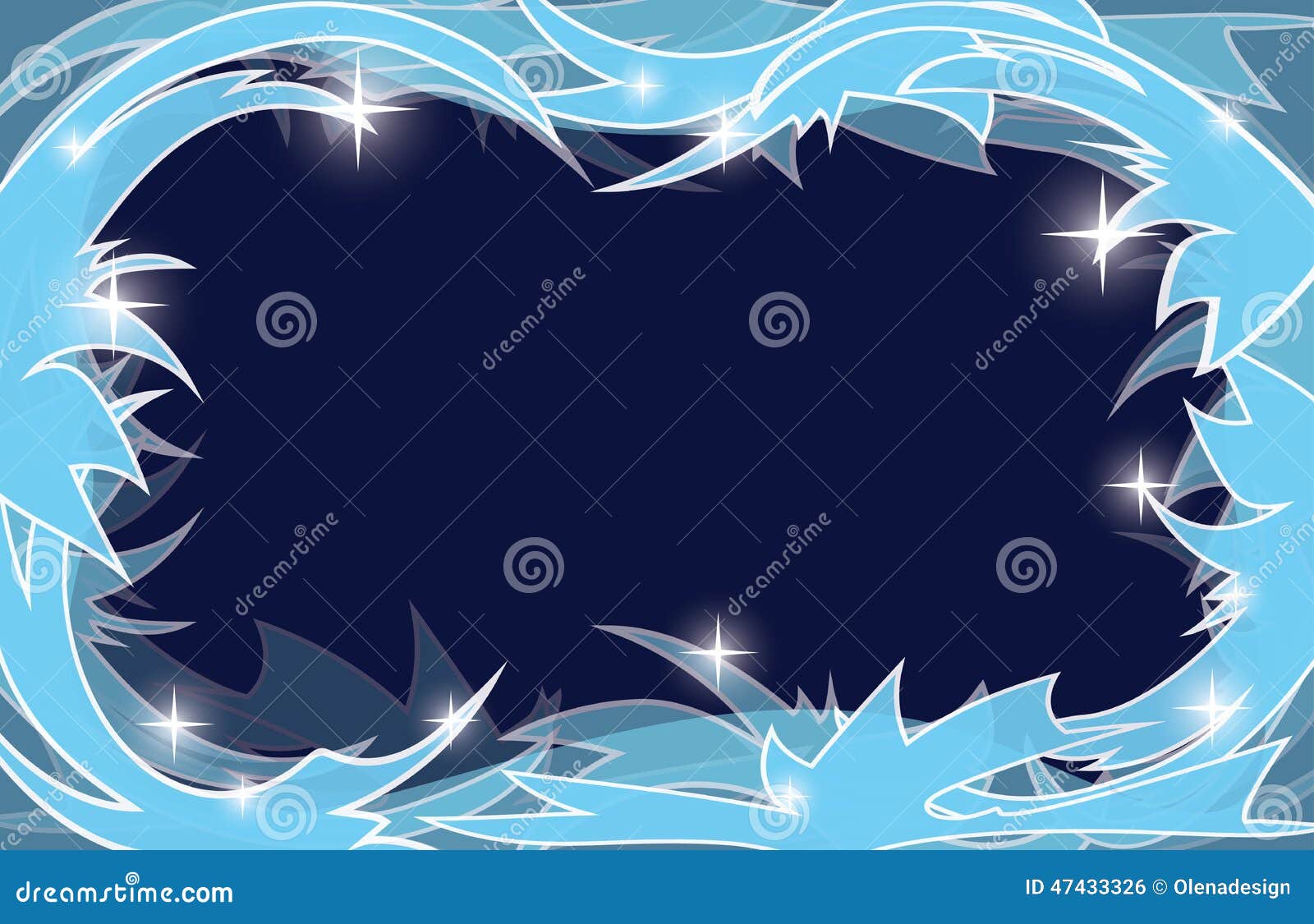 Blue Frosty Christmas Background - Vector Stock Vector - Illustration ...