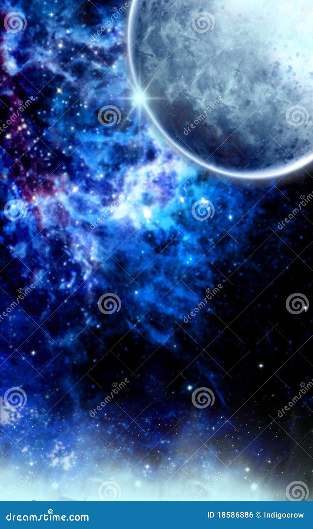 Blue Frozen Galaxy stock illustration. Illustration of shining - 18586886