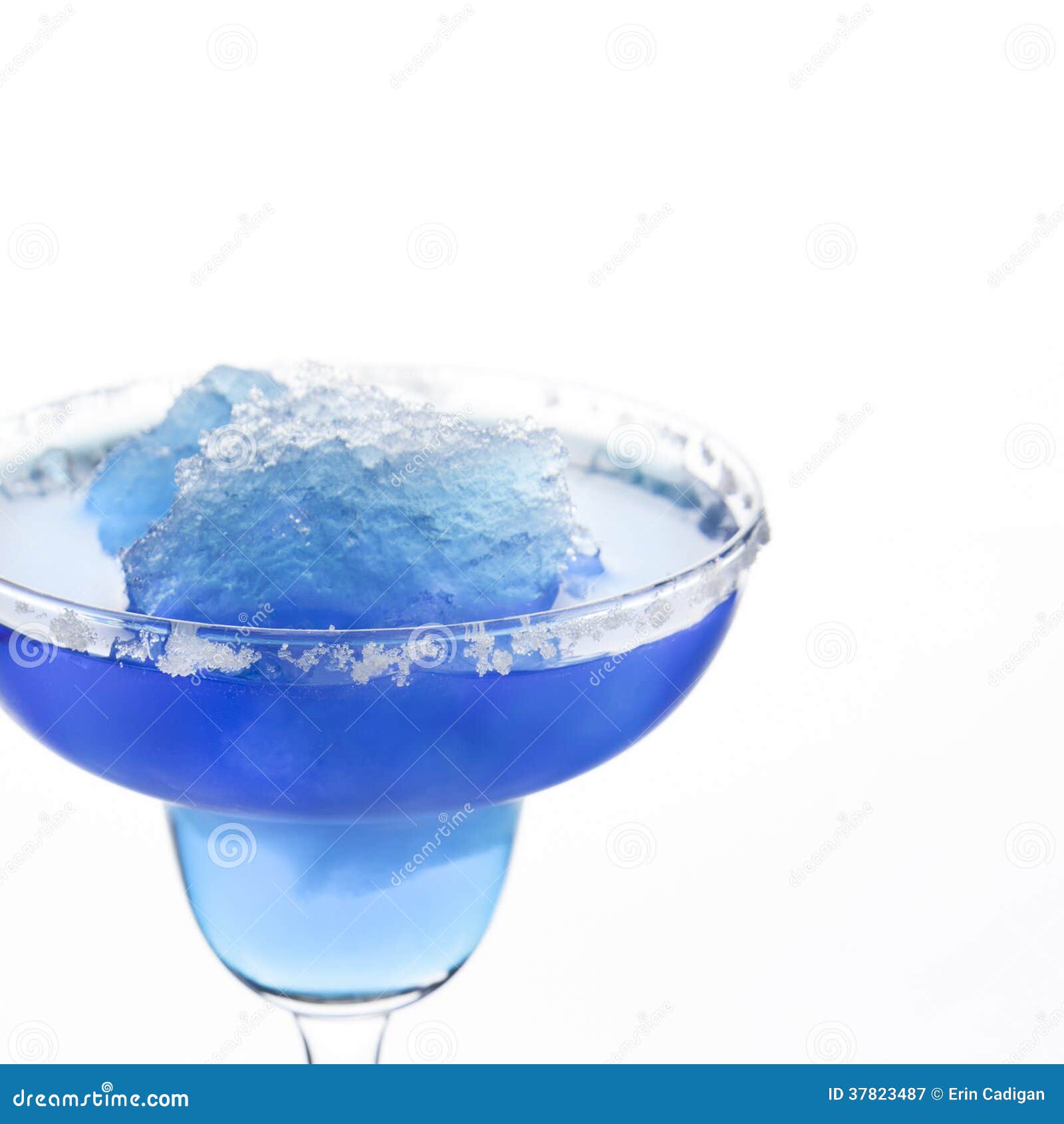 Blue Frozen Iceberg Margarita Stock Image - Image of cocktail, snow ...