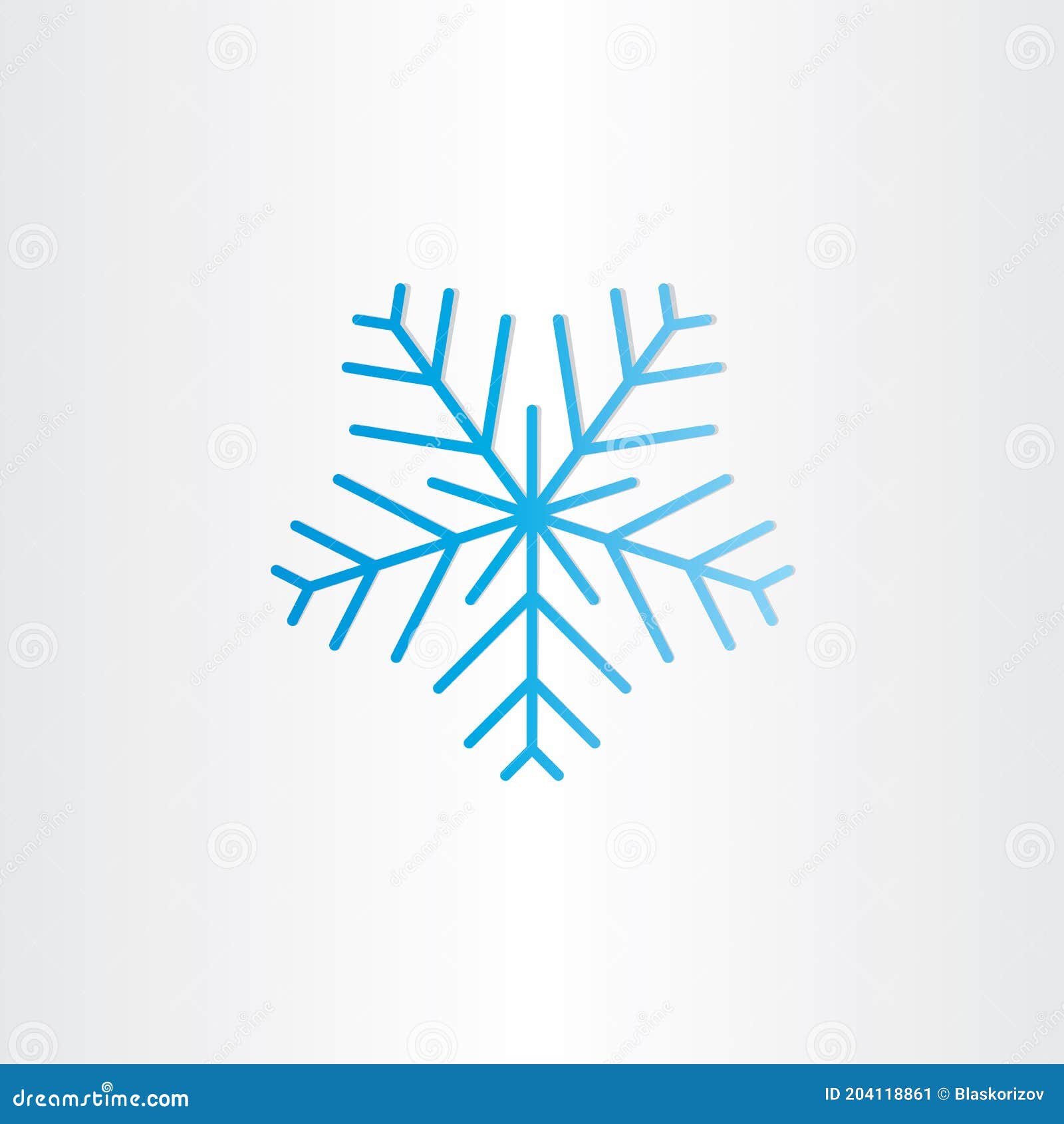 Blue frozen snowflake icon stock vector. Illustration of snowflake ...