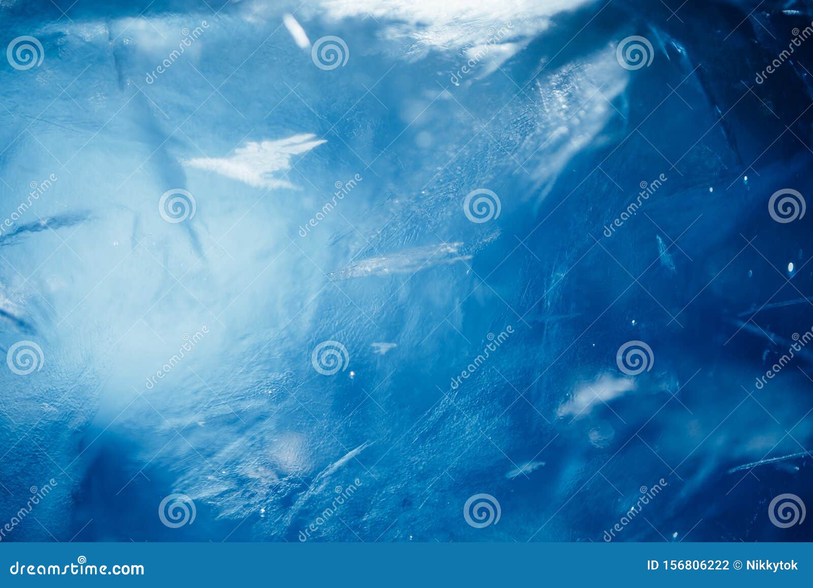 Blue frozen texture of ice stock photo. Image of bubbles - 156806222