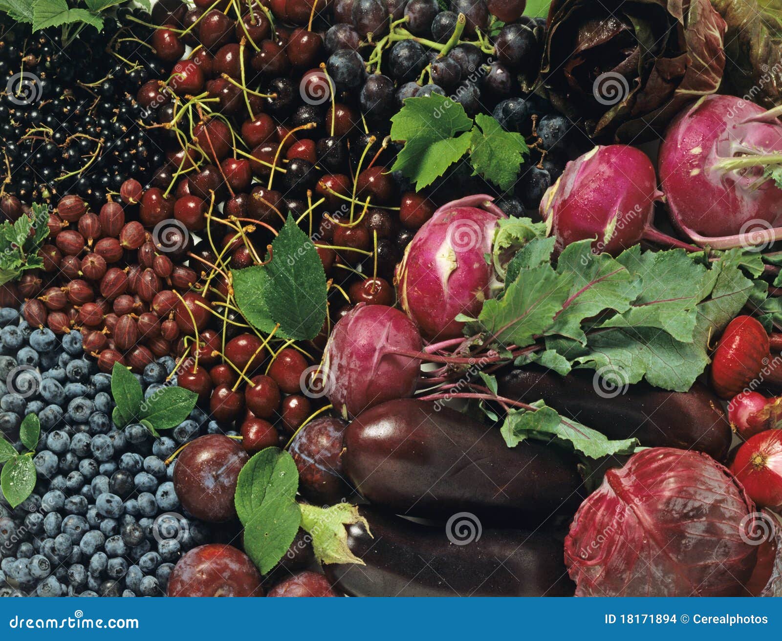 Blue fruits and vegetables stock photo. Image of display - 18171894