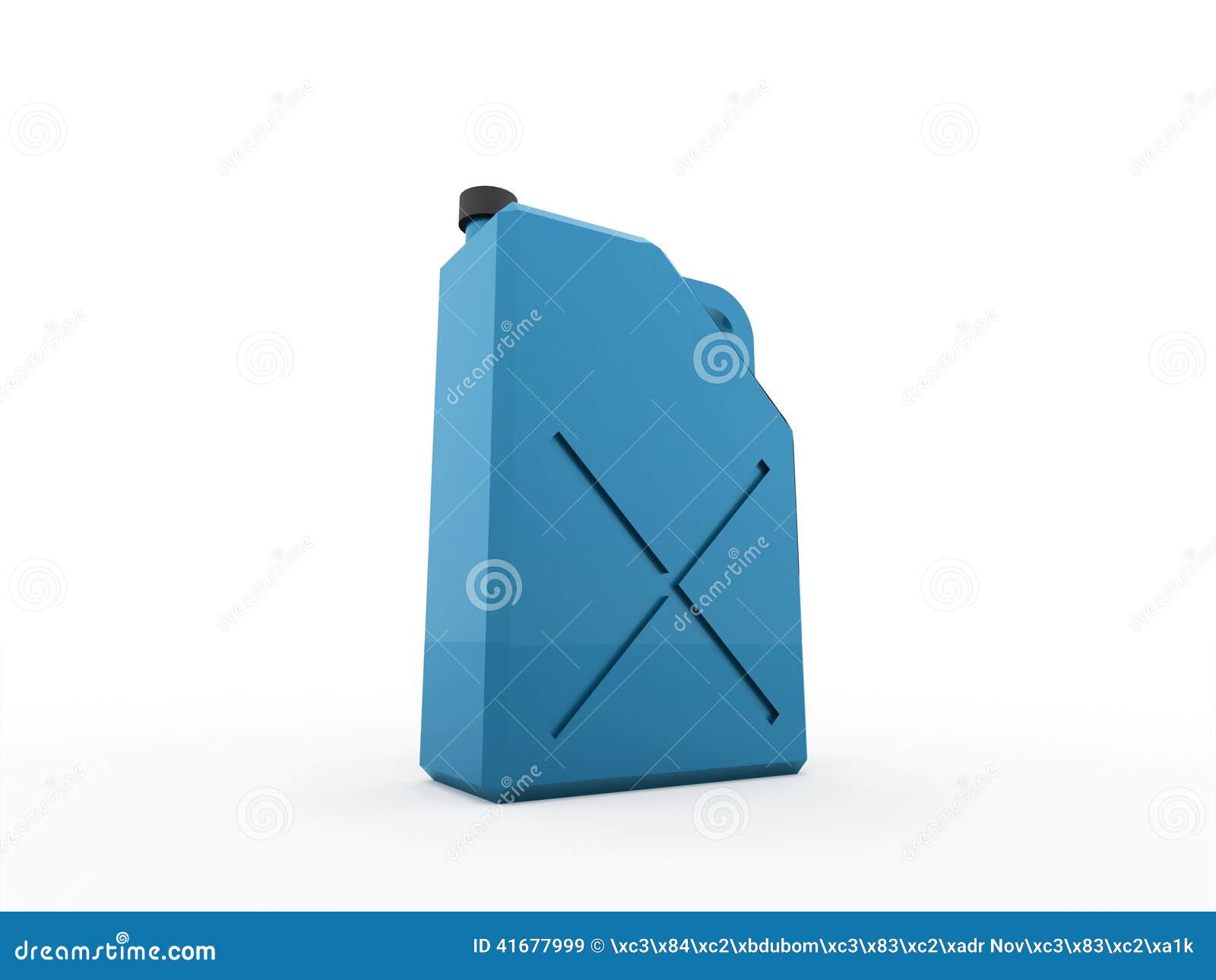 Blue Fuel Bottle Rendered Isolated Stock Illustration - Illustration of ...