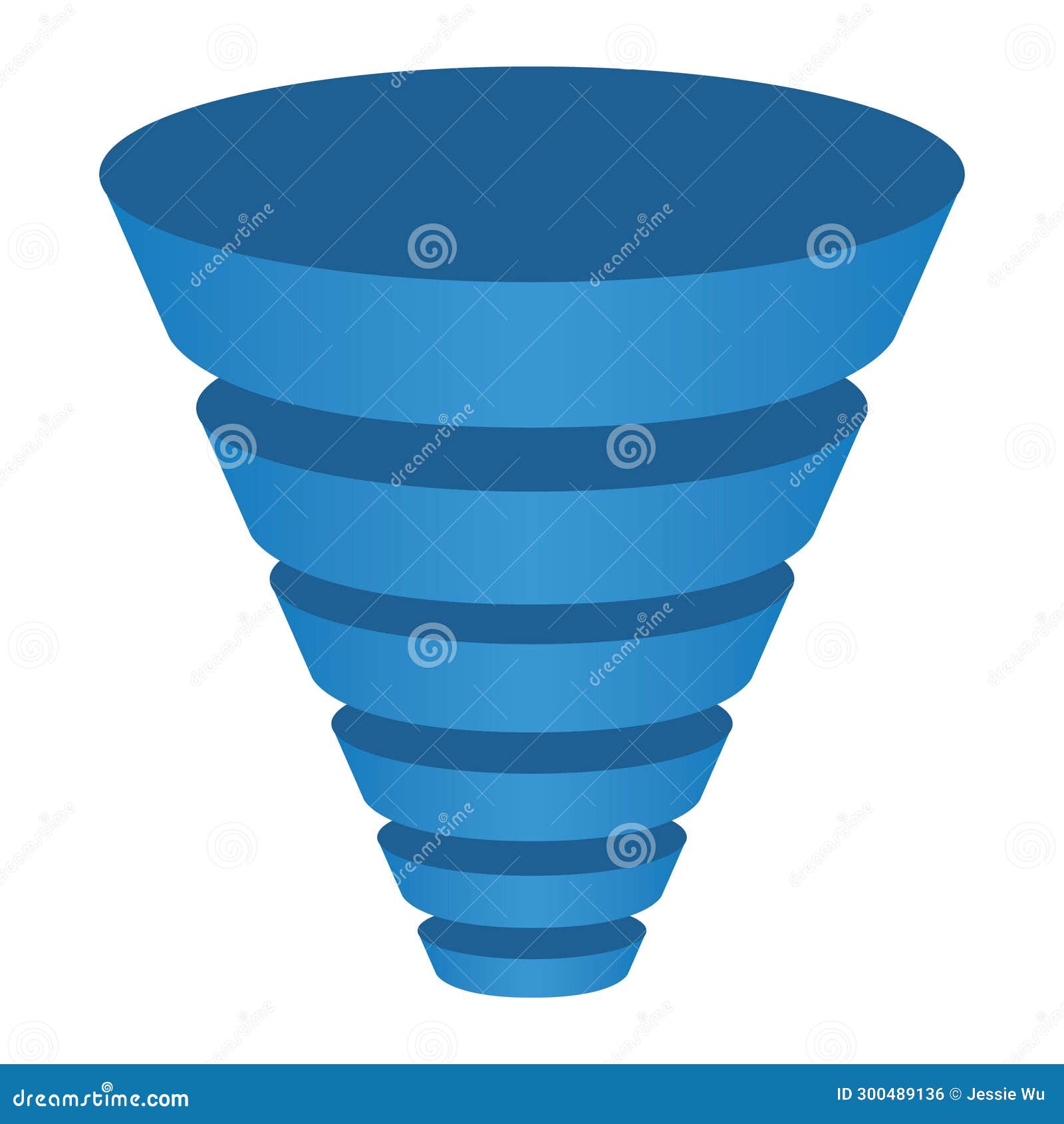 Blue funnel graphic stock vector. Illustration of cone - 300489136