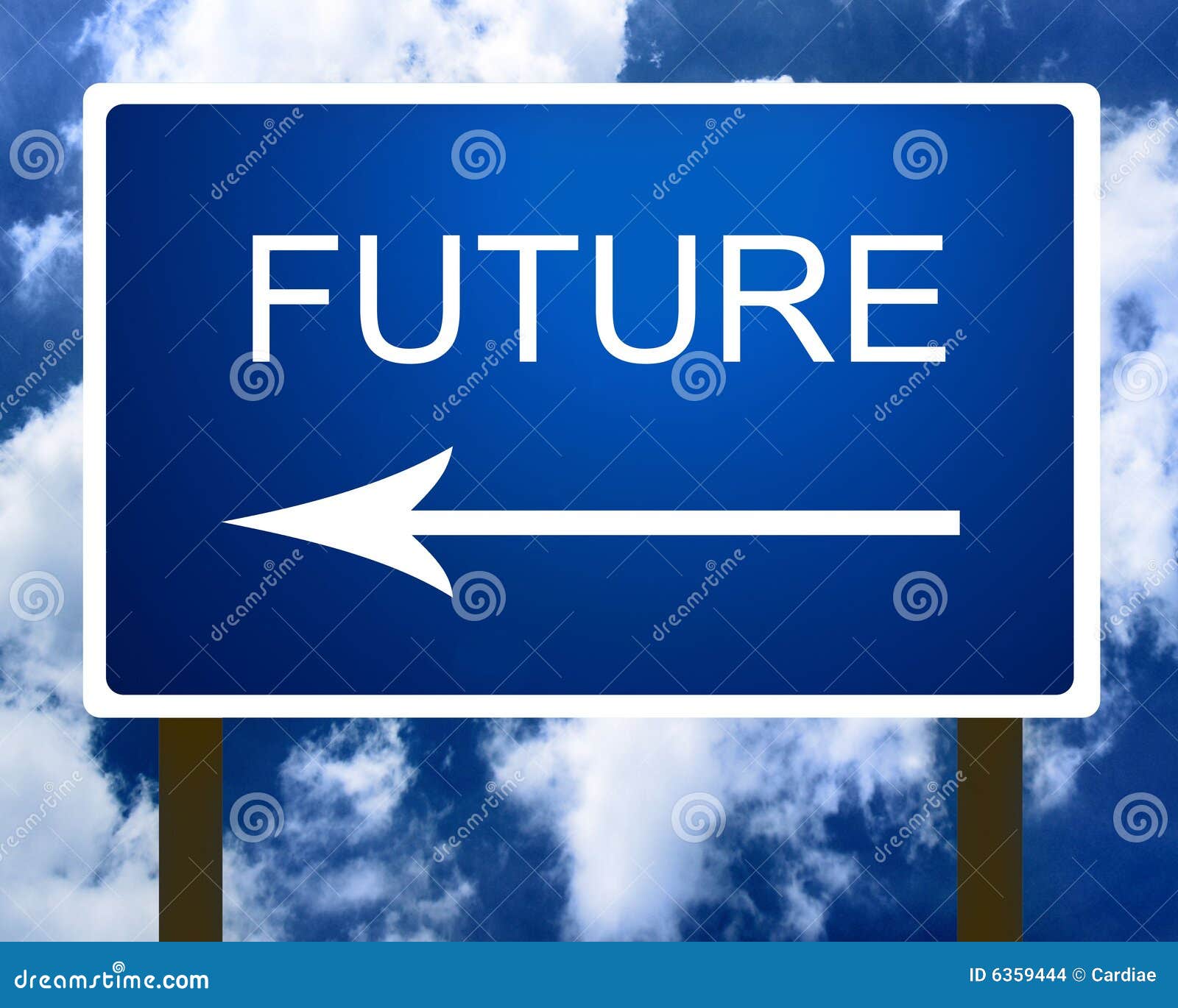 A Blue Future Direction Road Street Sign Stock Illustration ...