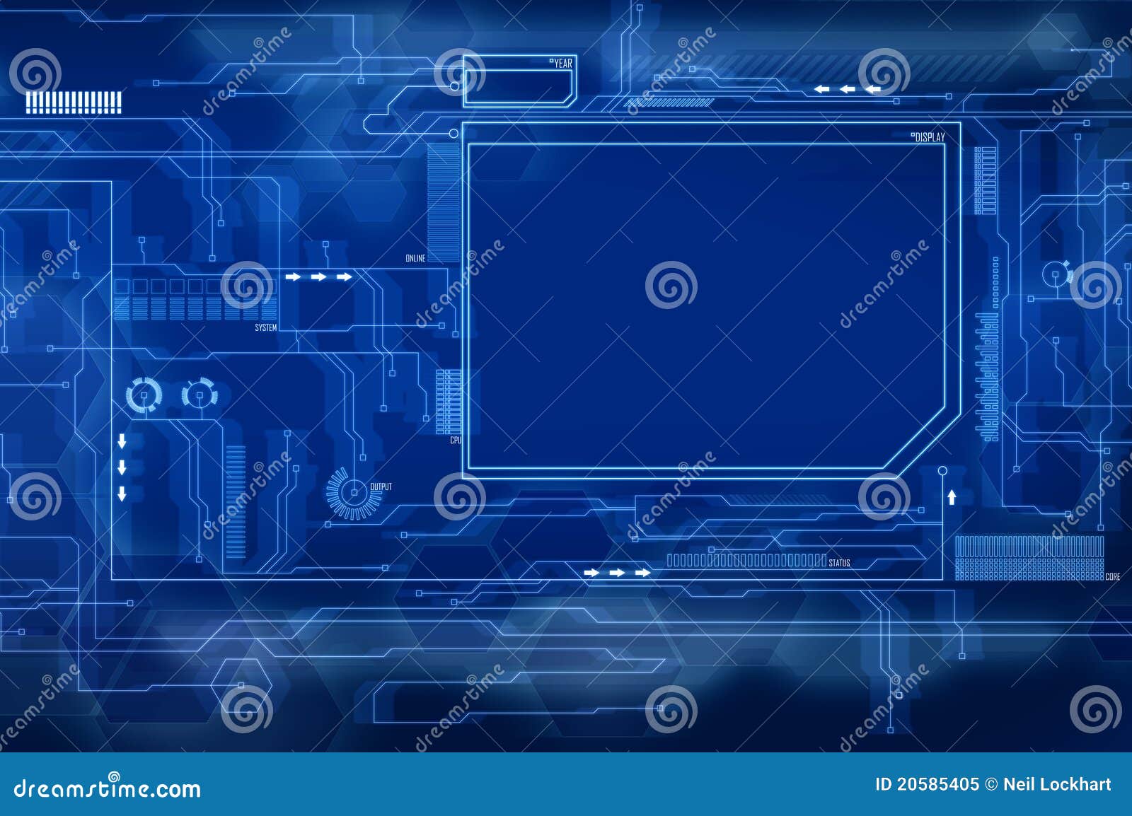 Blue Future Interface stock illustration. Illustration of internet ...