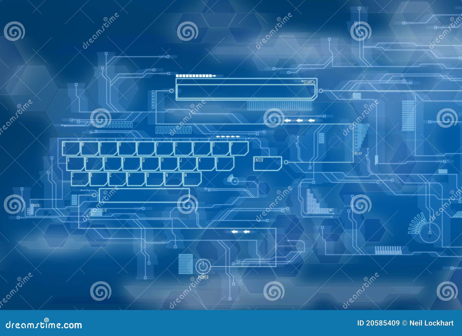 Blue Future Interface stock illustration. Illustration of computer ...