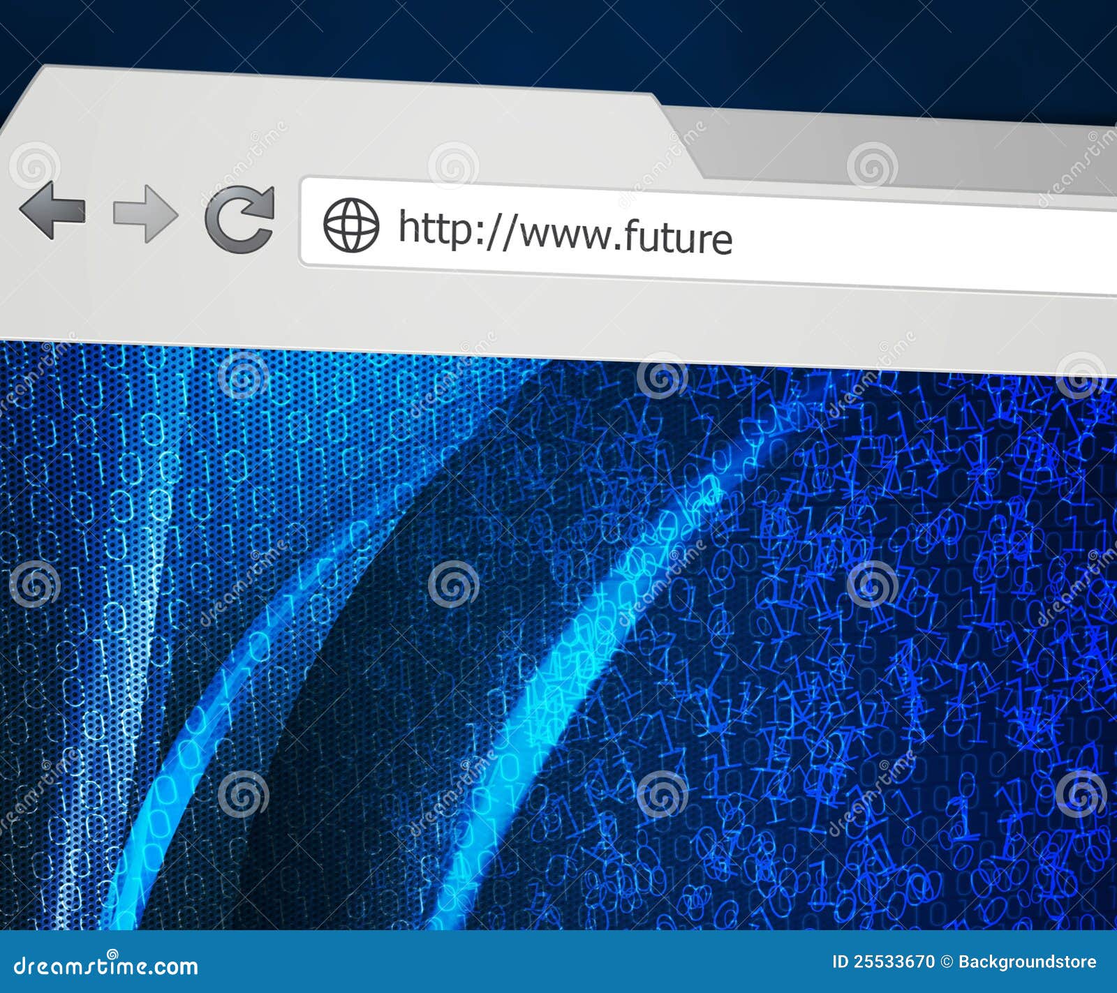 Blue Futurel Web Browser stock illustration. Illustration of computer ...