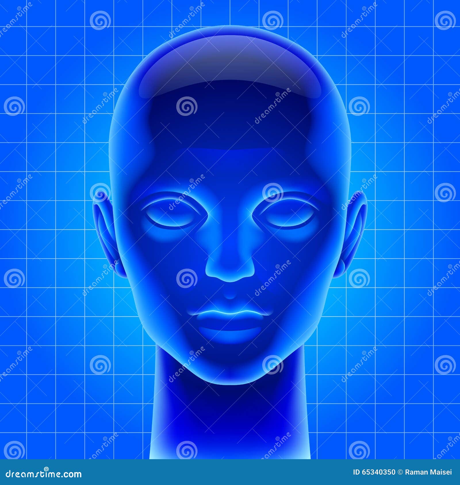 Futuristic Artificial Intelligence Robot And Network System Background ...