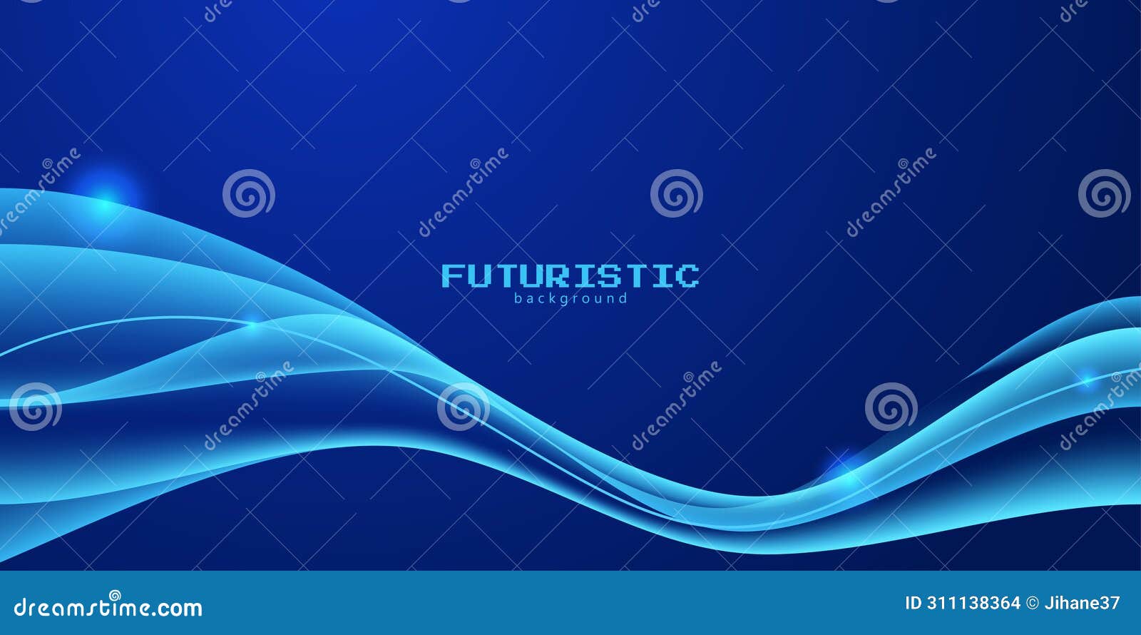 Blue Futuristic Background with Gradient Color Stock Vector ...